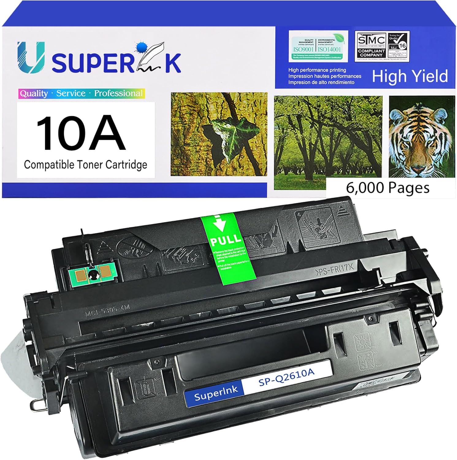Amazon.com: SuperInk High Yield Black Compatible Toner Cartridge Replacement for HP 10A Q2610A ...