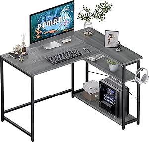 Amazon.com: Pamray 43 Inch L Shaped Computer Desk with Reversible Side ...