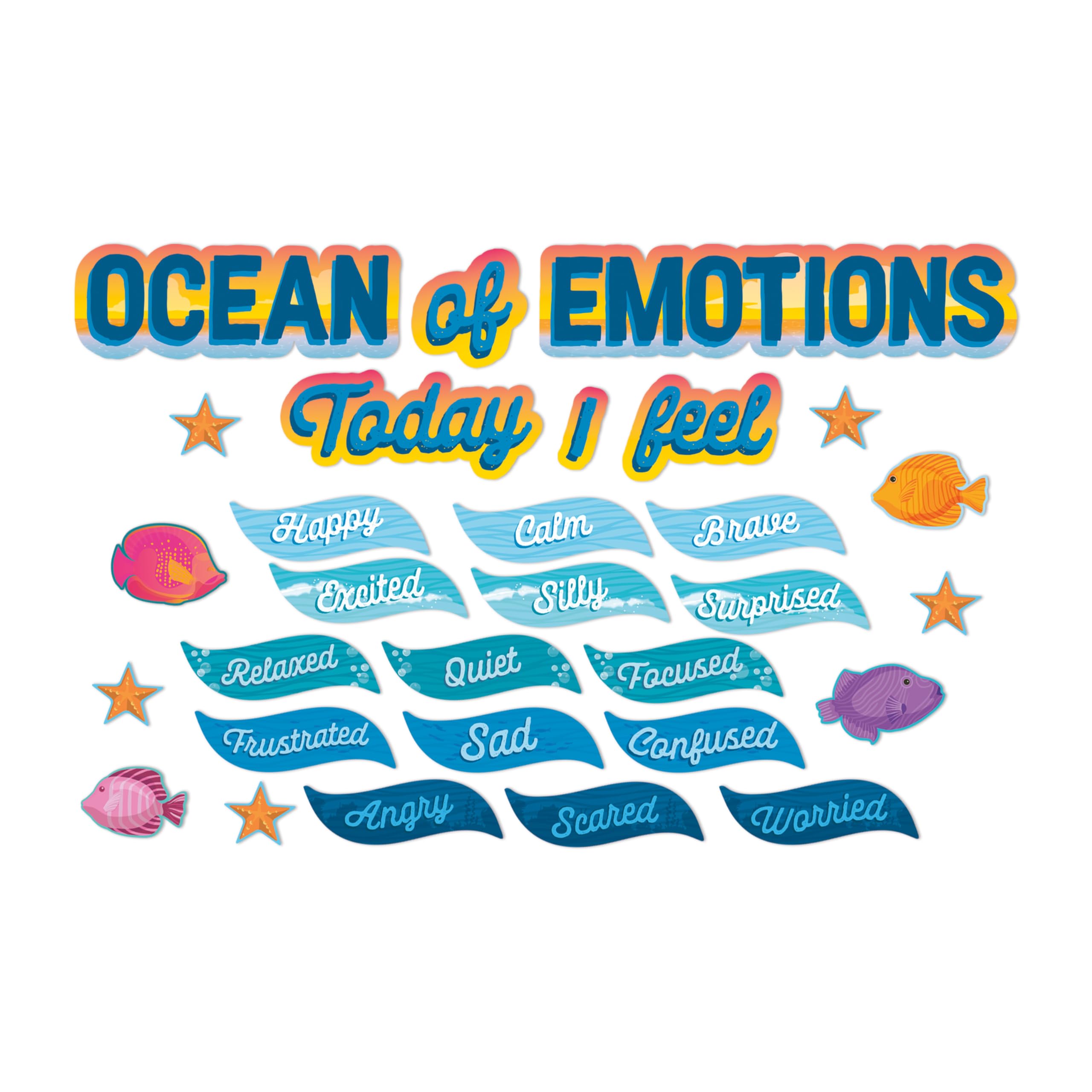 Amazon.com: Eureka Seas The Day Ocean of Emotions Mini Bulletin Board ...