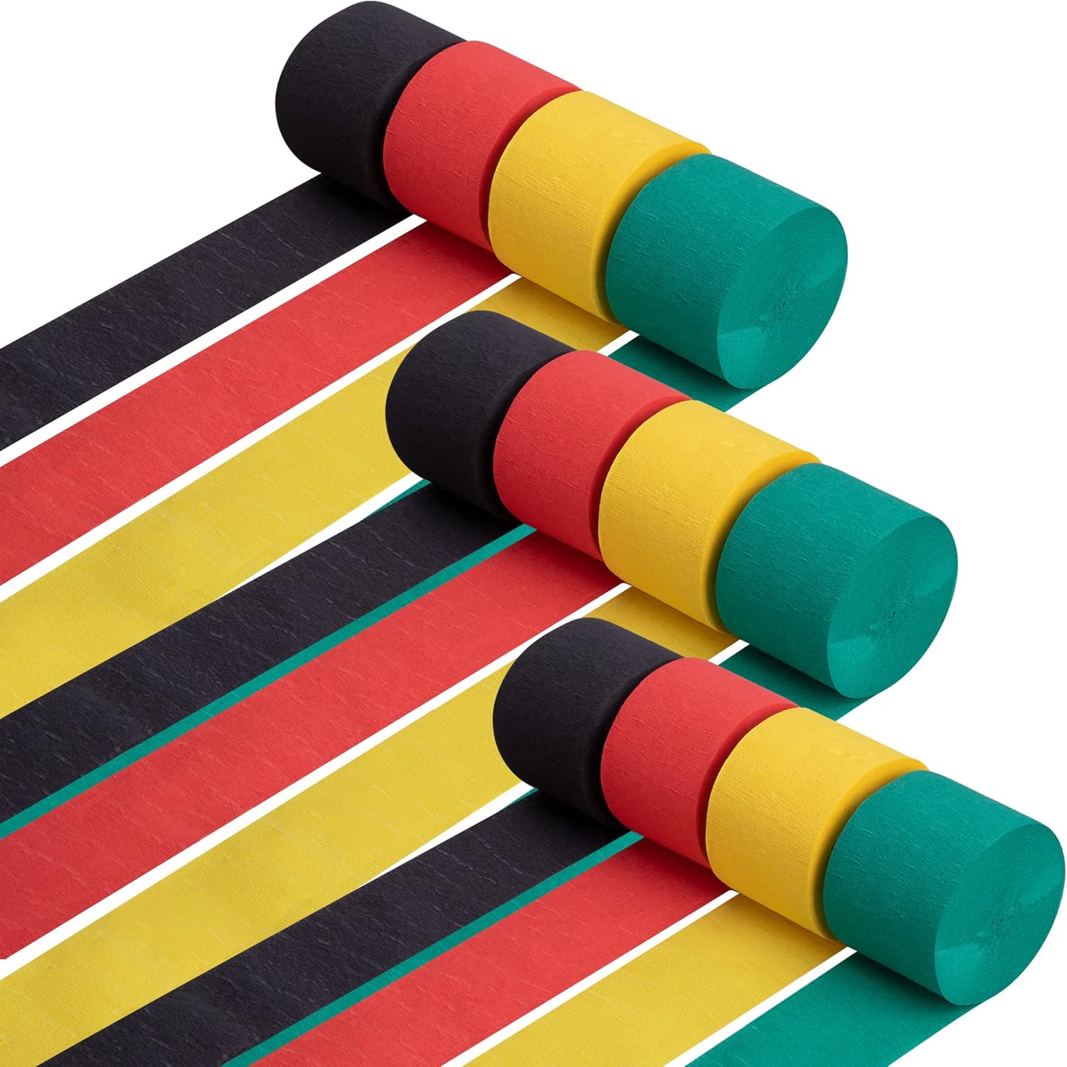 Amazon.com: 12 Pack Juneteenth Crepe Paper Streamers Rolls - 985 Feet ...
