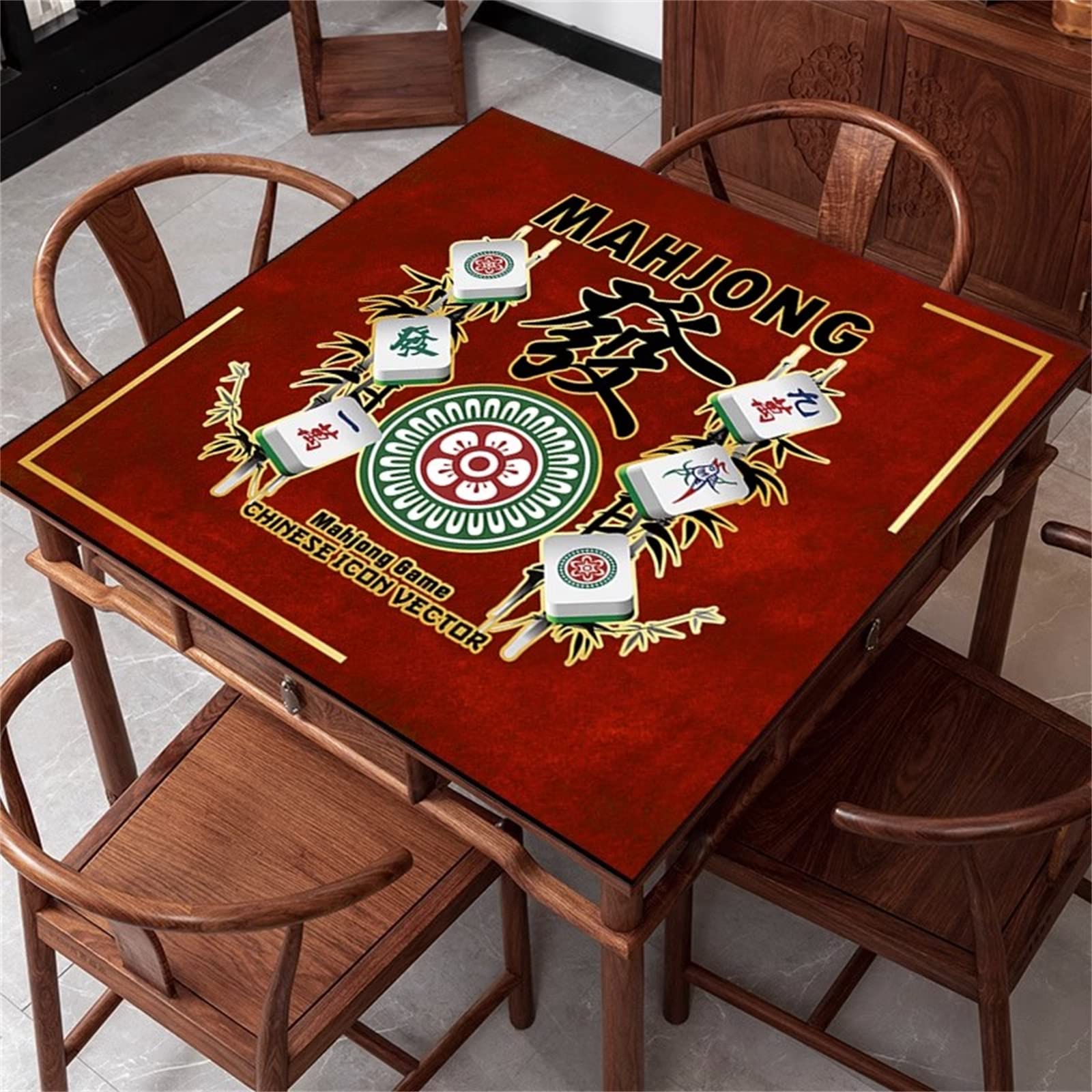 Amazon.com: Mahjong Table Cover Mat,Anti-Slip Mahjong Mats Slient ...