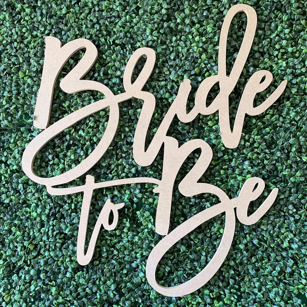 Amazon.com: Bride to Be Wooden Sign for Backdrop- Custom Engagement ...