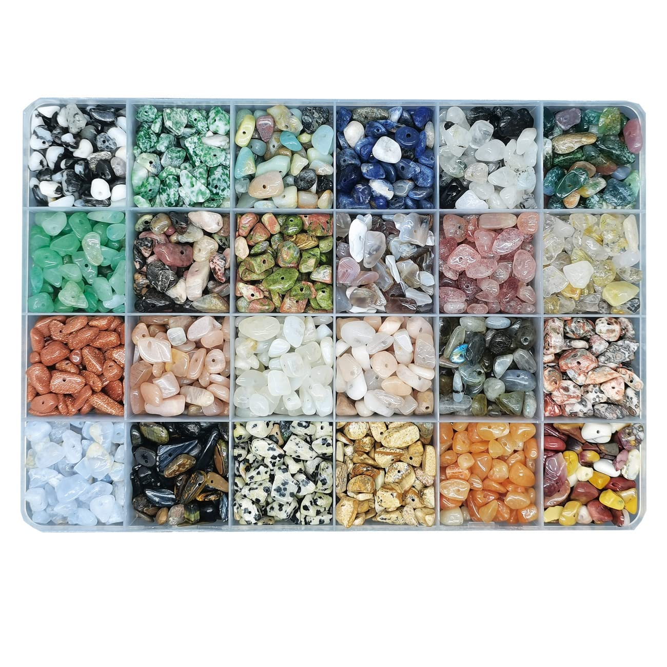 Amazon.com: Maonewque Gemstone Chips Beads DIY Jewelry Making, Healing ...