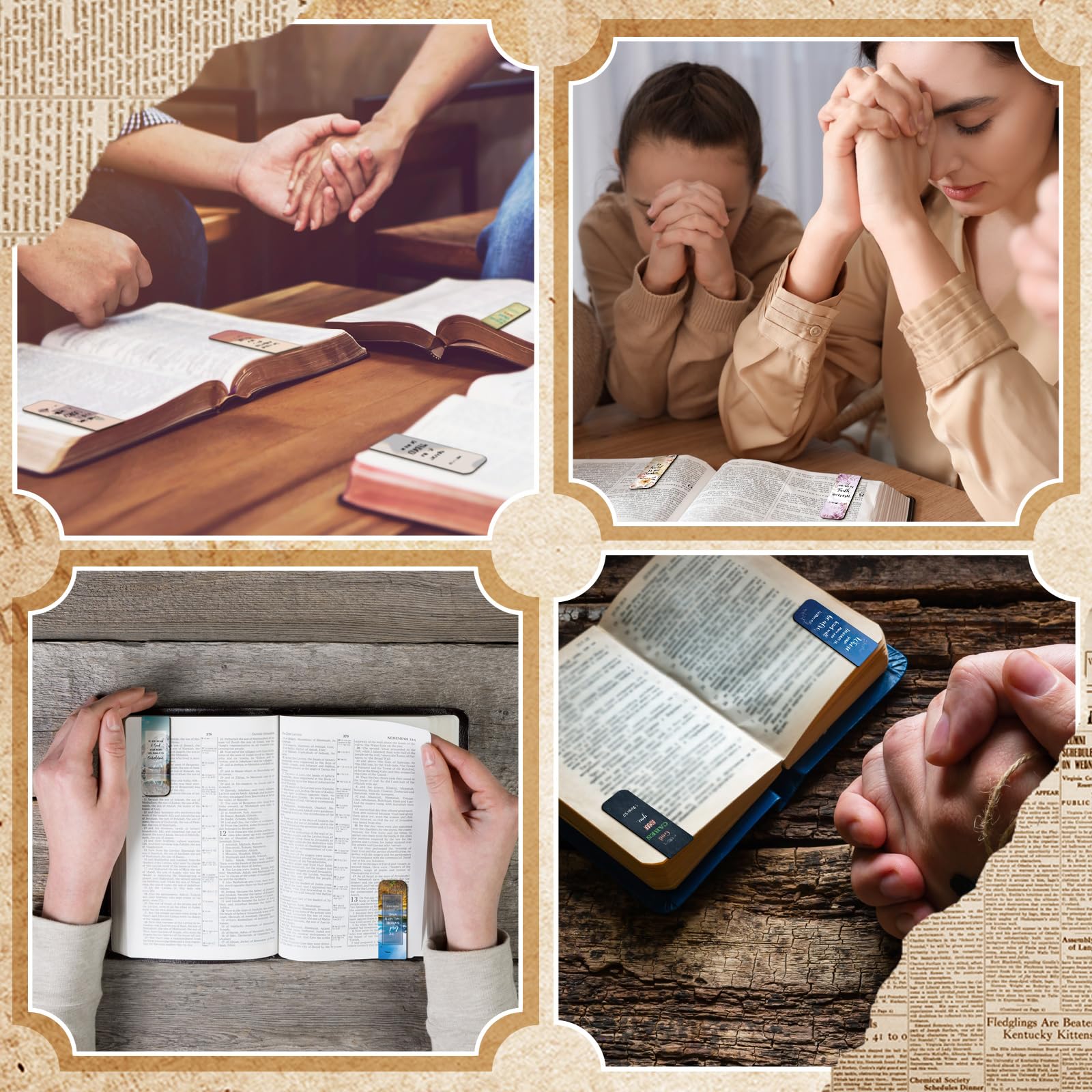 Snapklik.com : Chinco 30 Pcs Christian Bookmarks Magnetic Bible Verse Bookmarks Religious ...