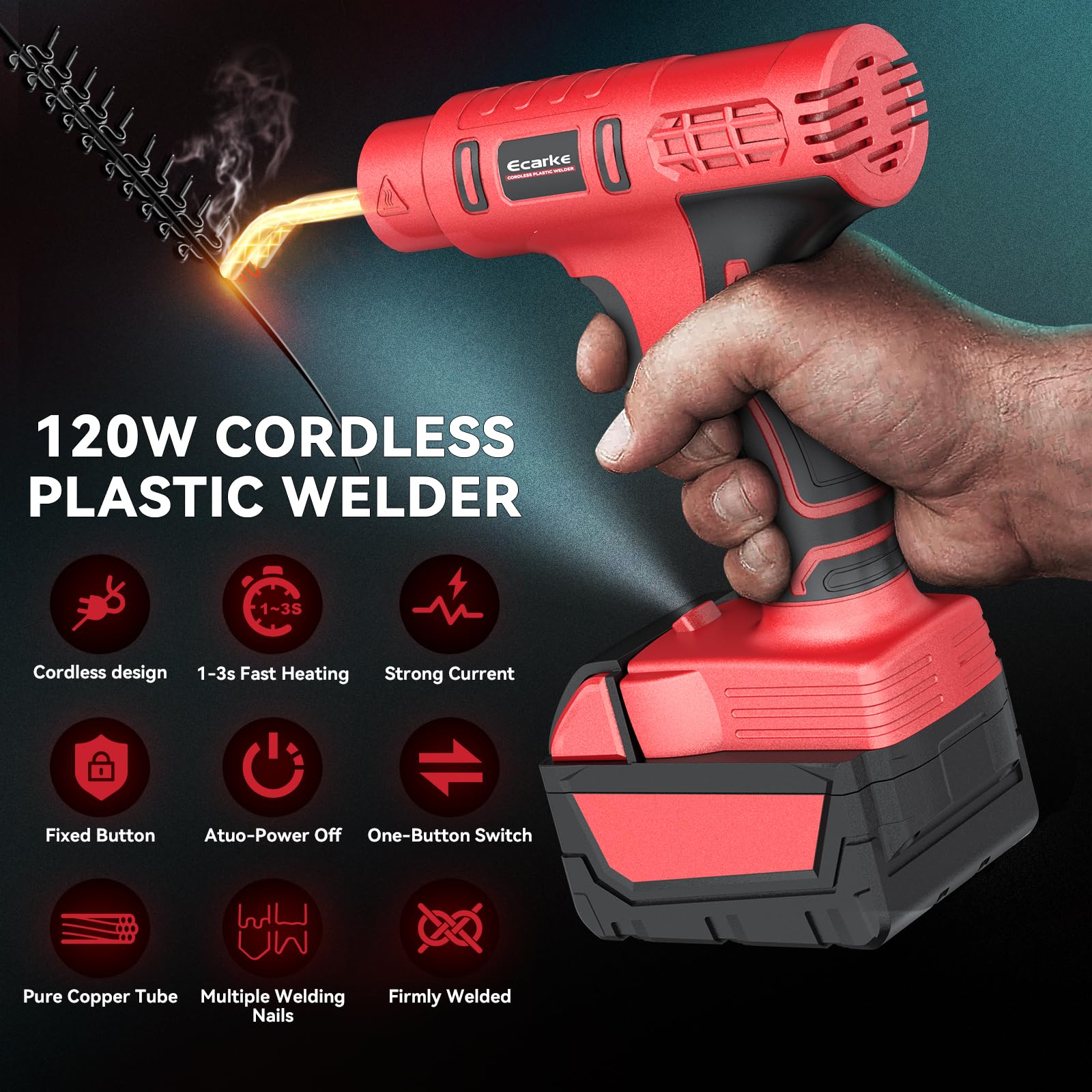 Snapklik.com : Cordless Plastic Welding Gun For Milwaukee 18v Battery ...