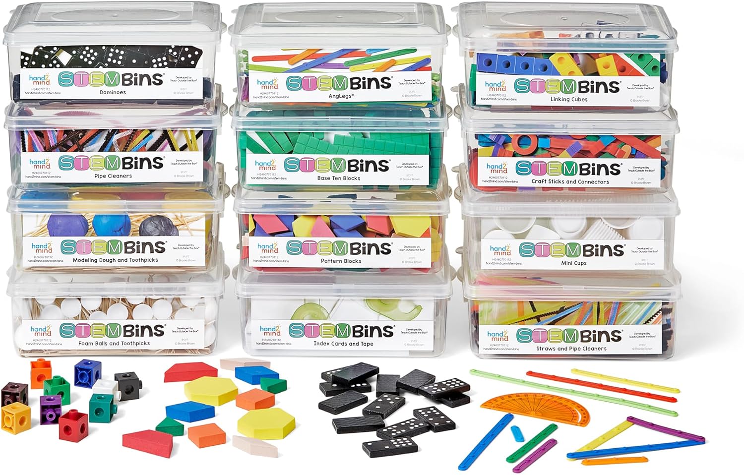 Amazon.com: hand2mind STEM Bins Essential Kit by Brooke Brown, STEM ...