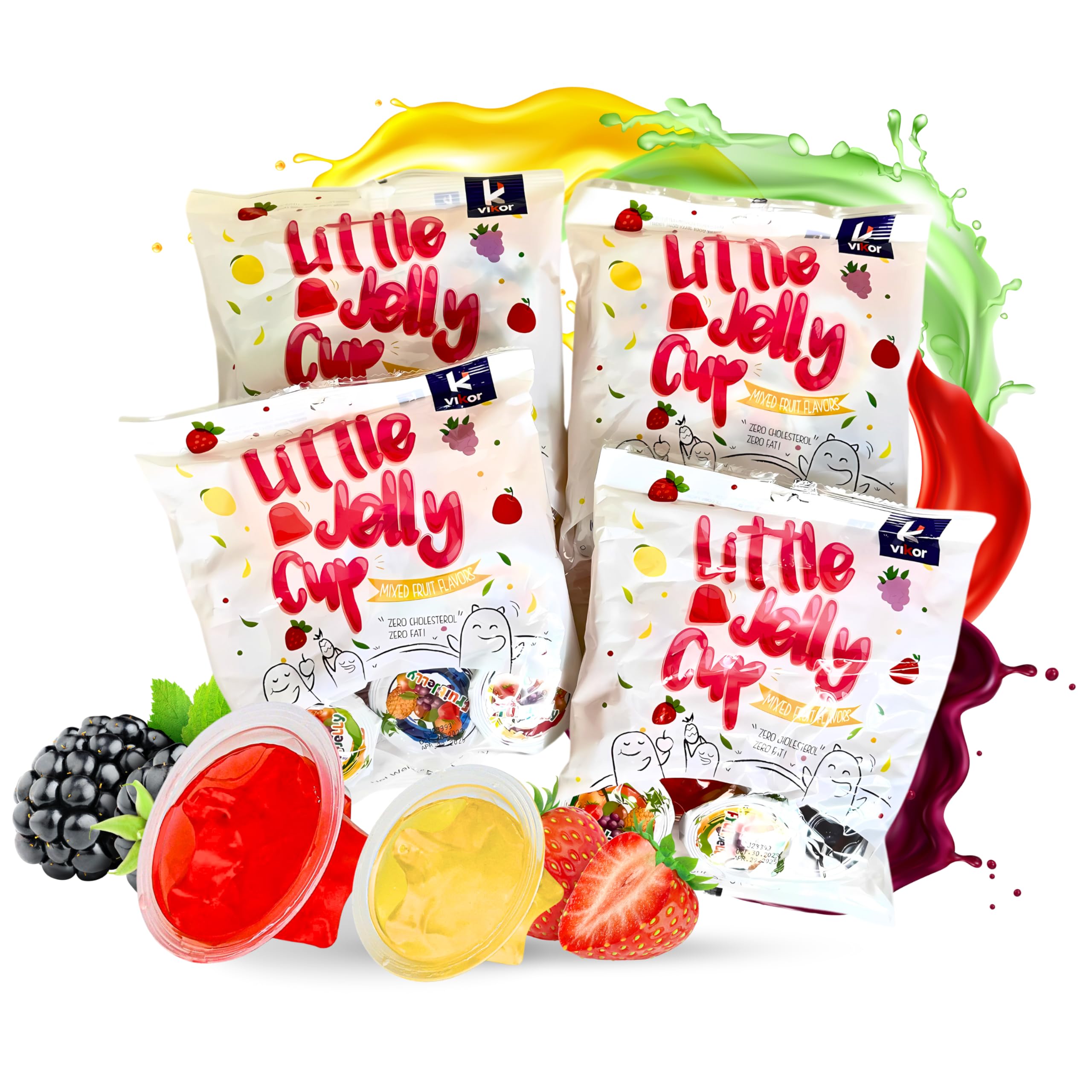Amazon.com : Vikor Jelly Fruit Cups - Tiktok Candy Trend Items Fruit ...