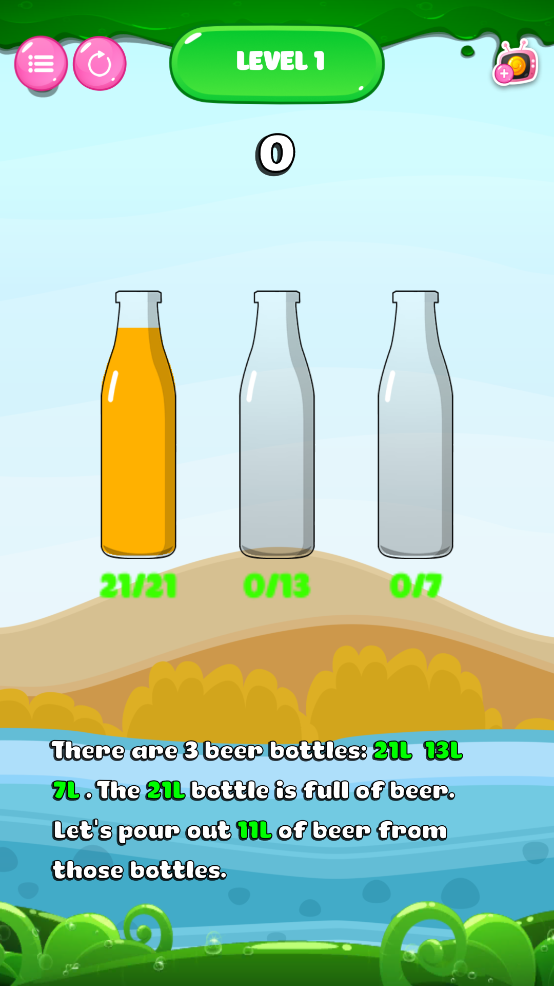 Pouring beer puzzle - App on Amazon Appstore