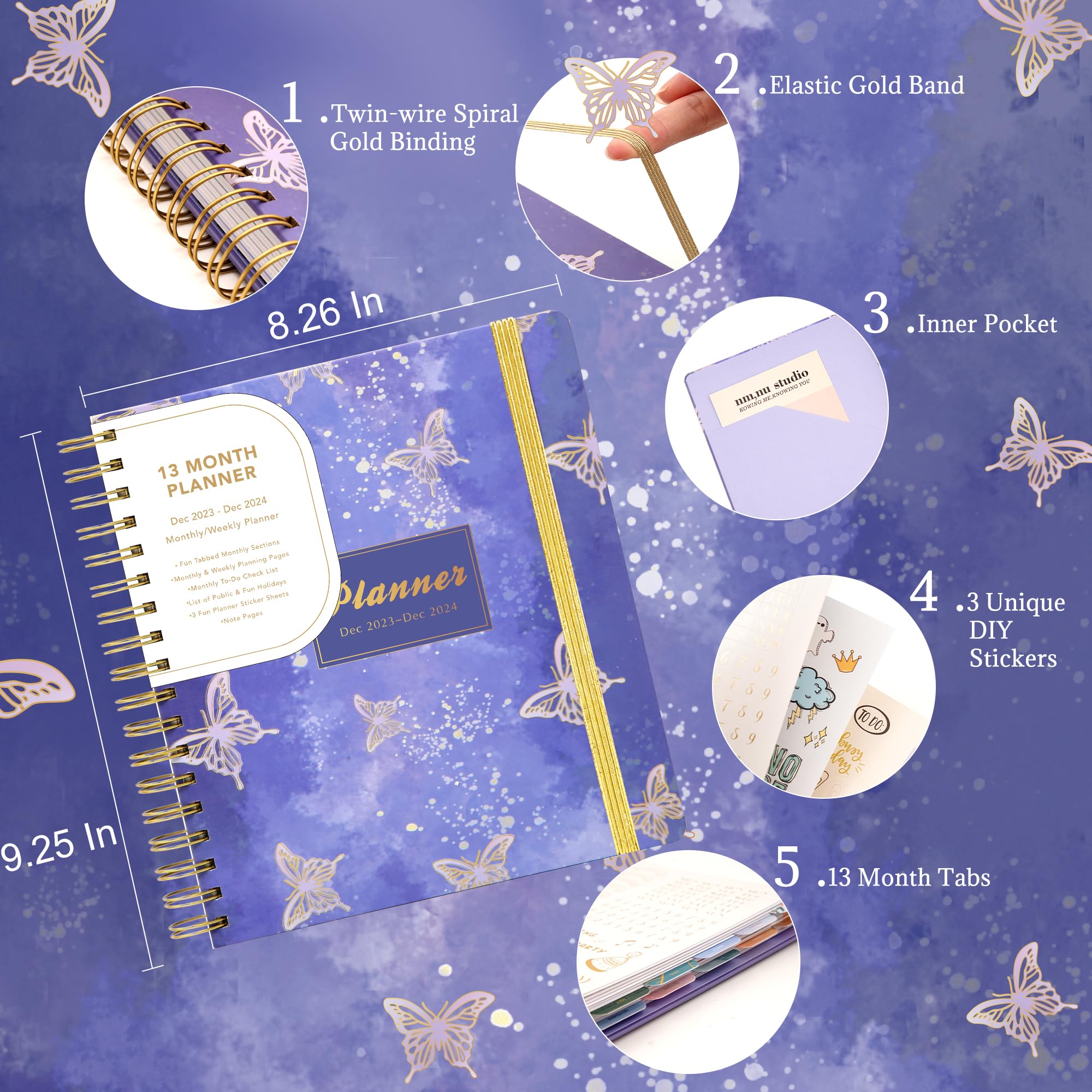 Snapklik.com : 2023-2024 Hardcover Planner Weekly And Monthly Agendas ...