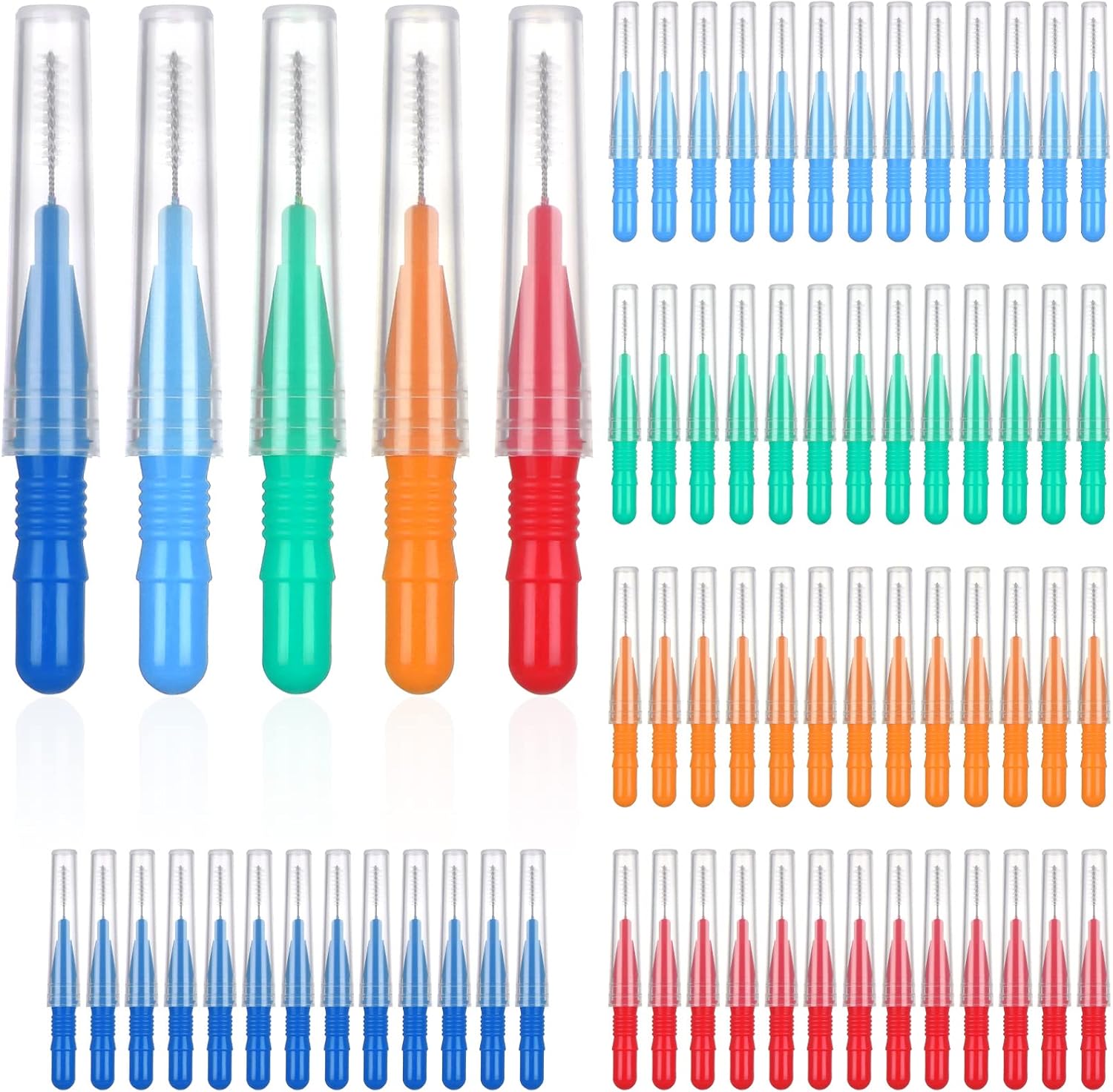 KLEBREIS 70 Pieces Interdental Brushes, Slim Dental Floss Brushes ...