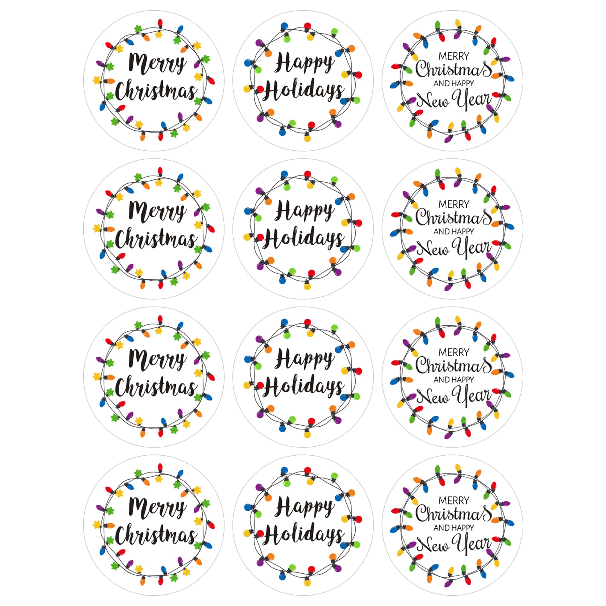 Amazon.com: Lucleag 360PCS Christmas Lights Stickers for Kids ...
