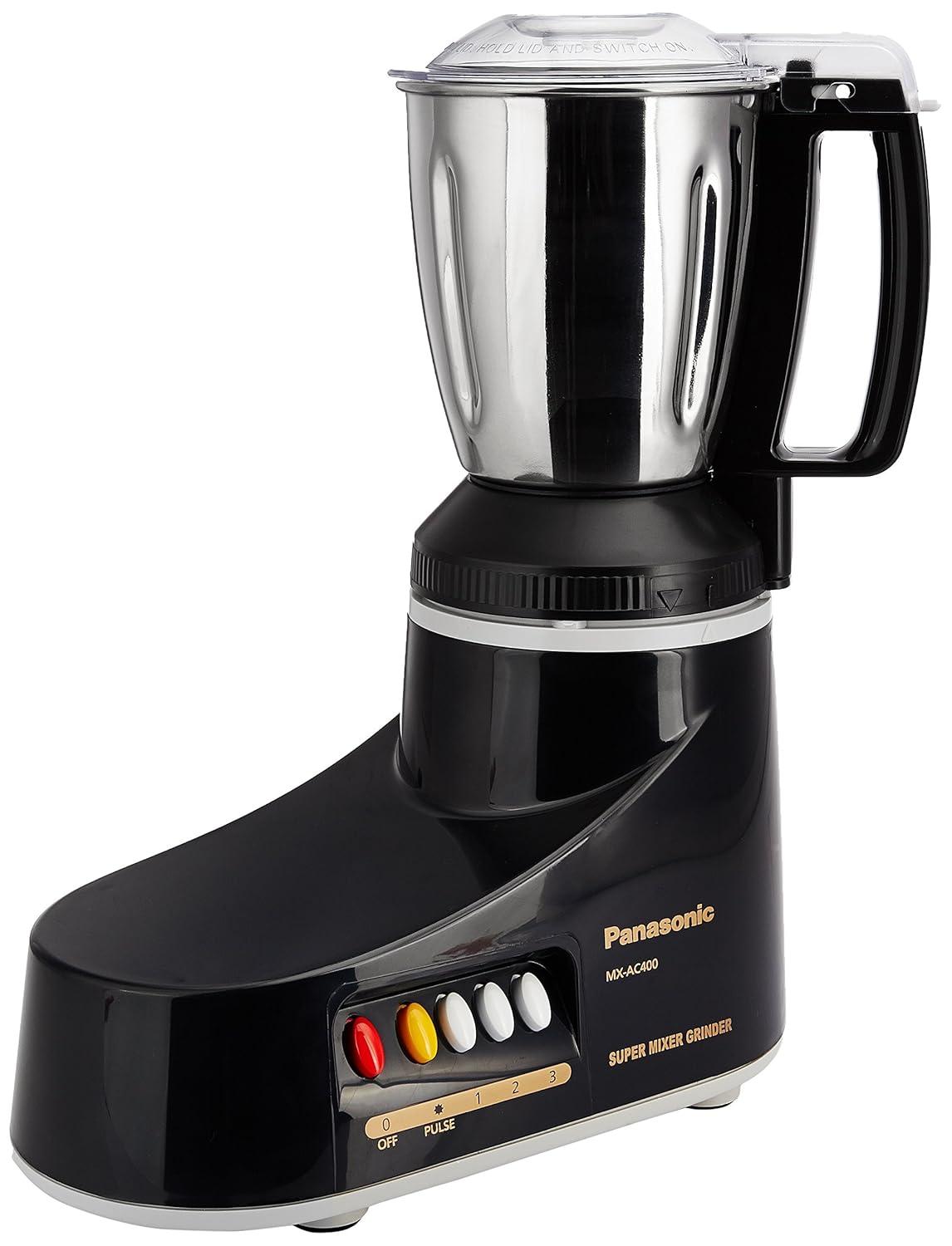 Buy Panasonic MX-AC400 550-Watt Super Mixer Grinder with 4 Jars (Black ...