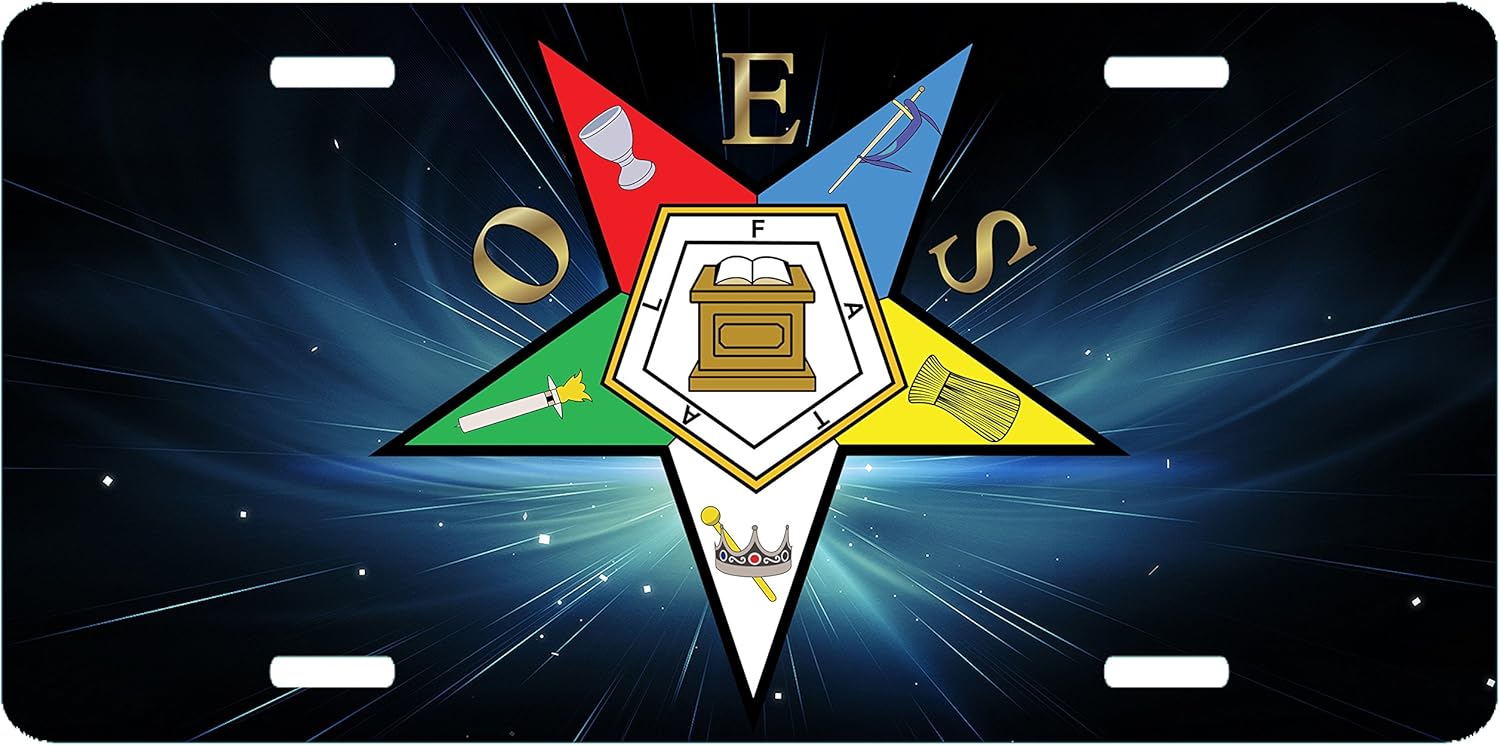 Amazon.com: Space Order of The Eastern Star License Plate OES Masonic ...