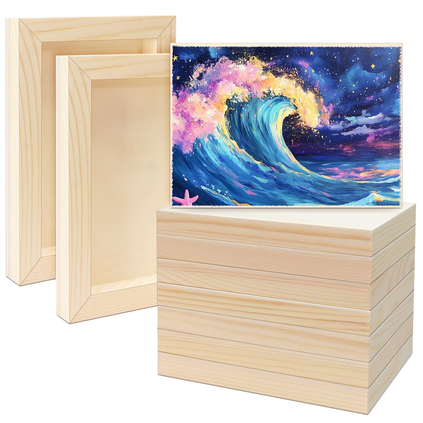 Snapklik.com : FSWCCK 10 Pack 5 X 7 Inch Wood Panel Boards, Unfinished ...