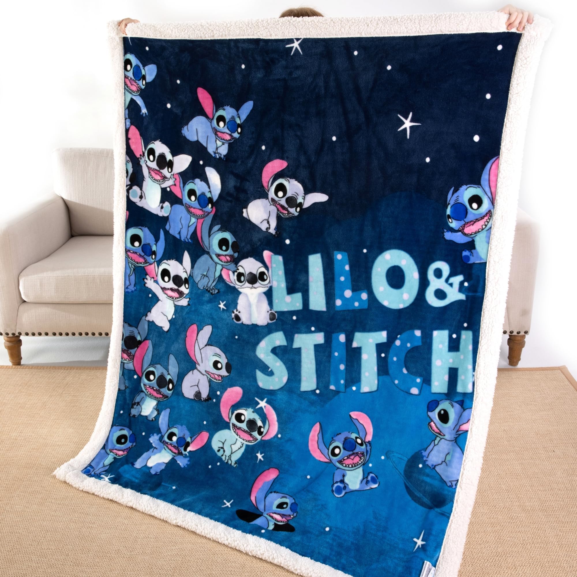 Amazon.com: Northwest Lilo and Stitch Silk Touch Throw Blanket, 46" x ...