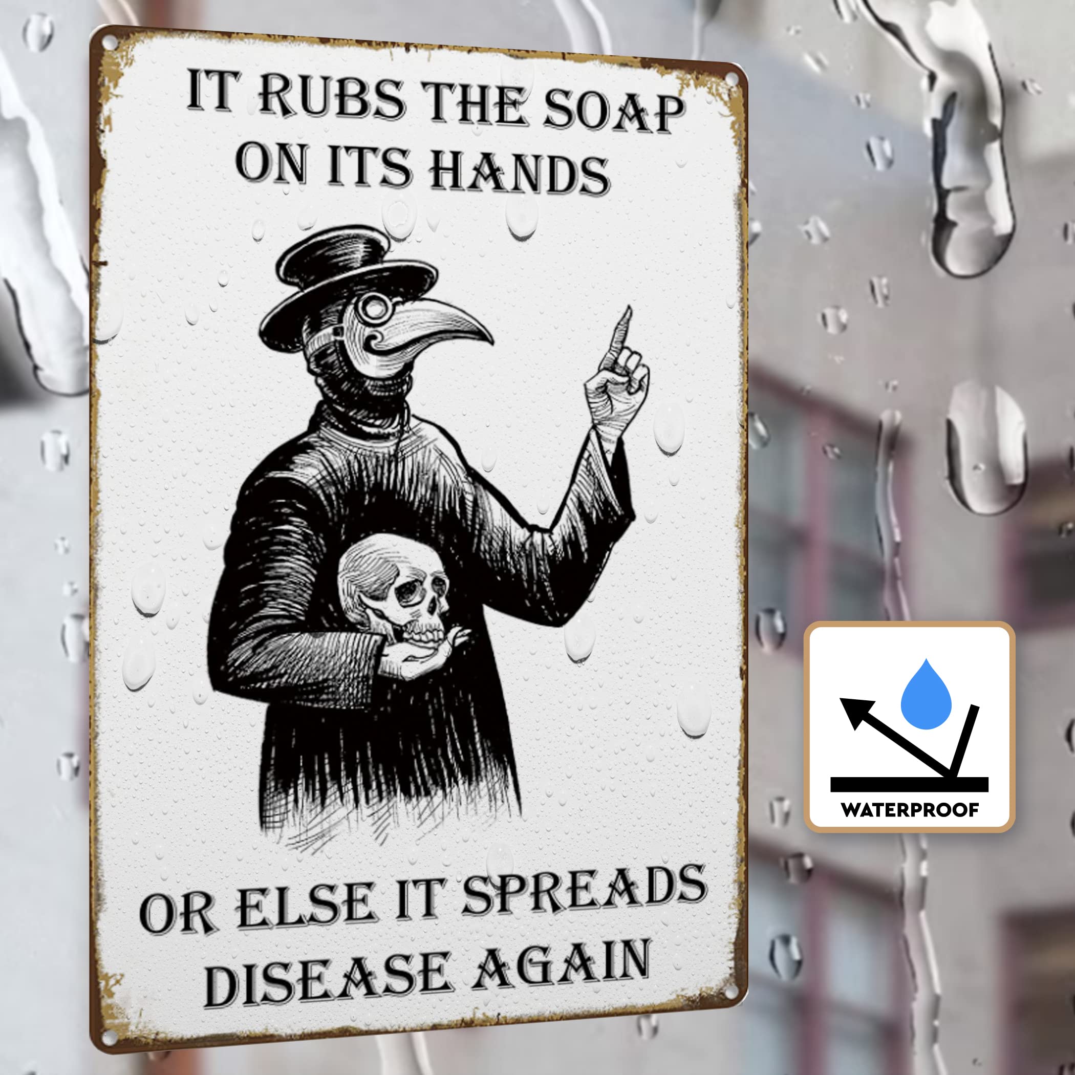 Snapklik.com : Wash Your Hand Plague Doctor Gothic Decor Wall Decor ...