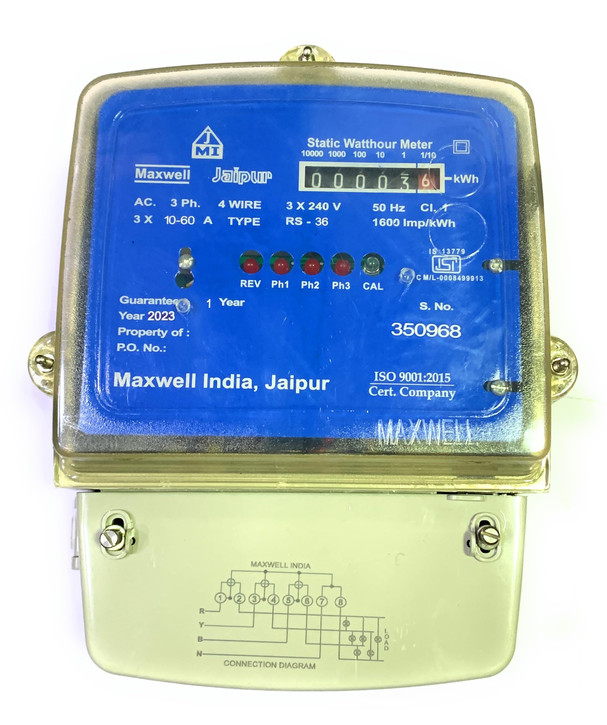Litost® 3-Phase Three Phase Counter Display Energy Sub Meter 3X240V, 3X ...