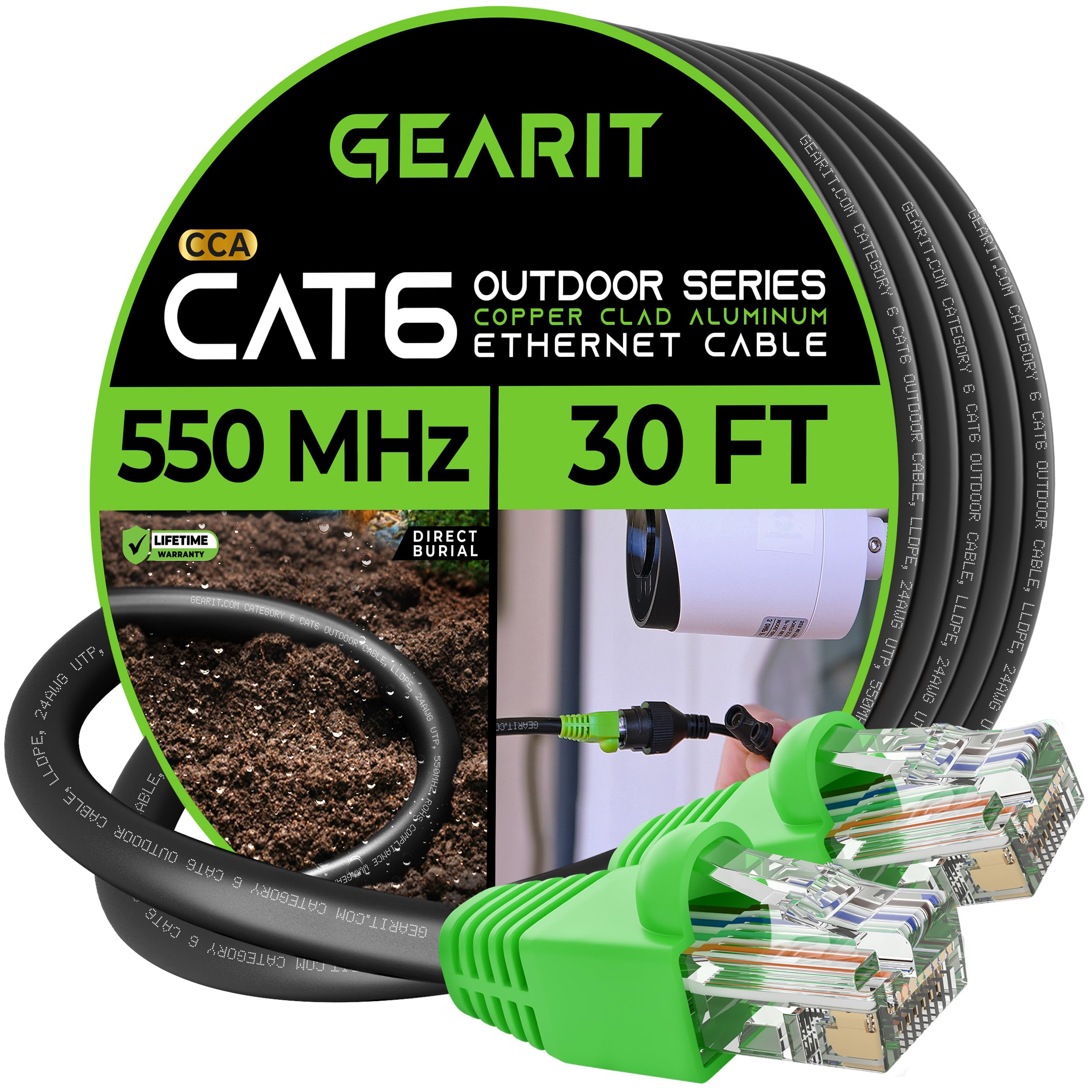 Amazon.com: GearIT RJ45 Cat-6 Ethernet Patch Cable, 10Gpbs Transfer ...