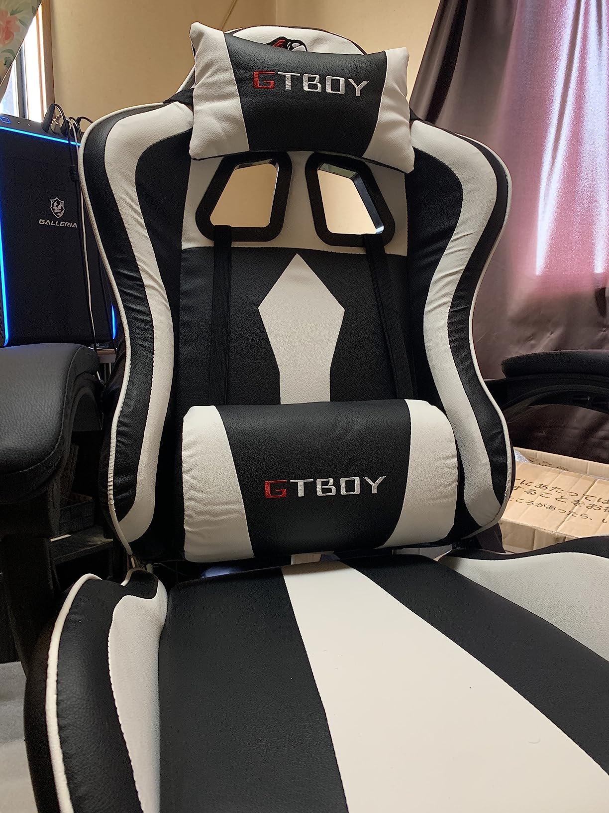 Amazon.co.jp: GTBoy ゲーミングチェア オフィスチェア パソコンチェア デスクチェア ゲーミング オットマン 椅子 pc チェア ロッキング機能 連動アームレスト ...