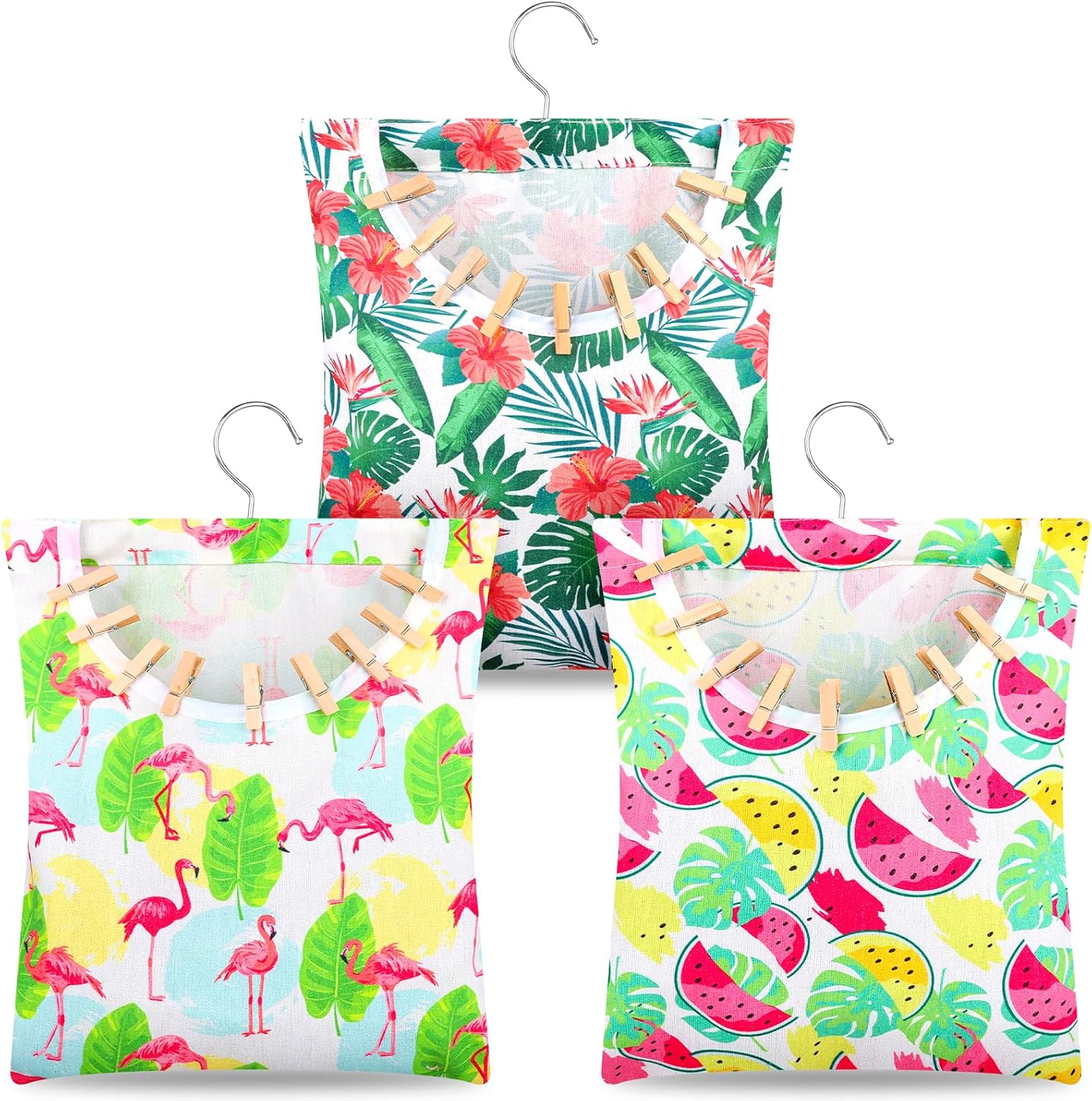 Amazon.com: Clothes Pin Bag with Hanging Hook, 3 Pcs Laundry Clothes ...