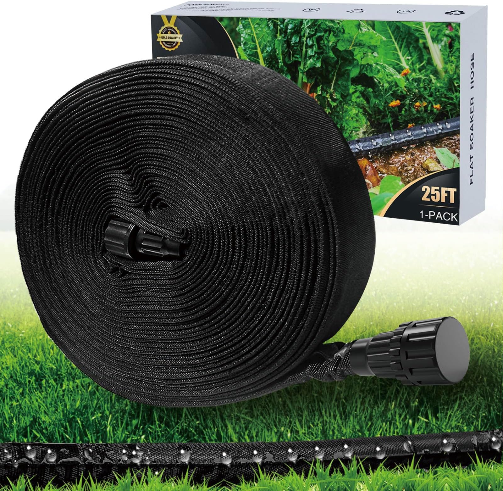 Amazon.com: LAVEVE Soaker Hoses for Garden 15 FT, Heavy Duty Drip ...