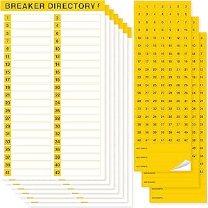 Amazon.com : Hebayy 10 Sheets Breaker Panel Labels, 7 Breaker Catalog ...