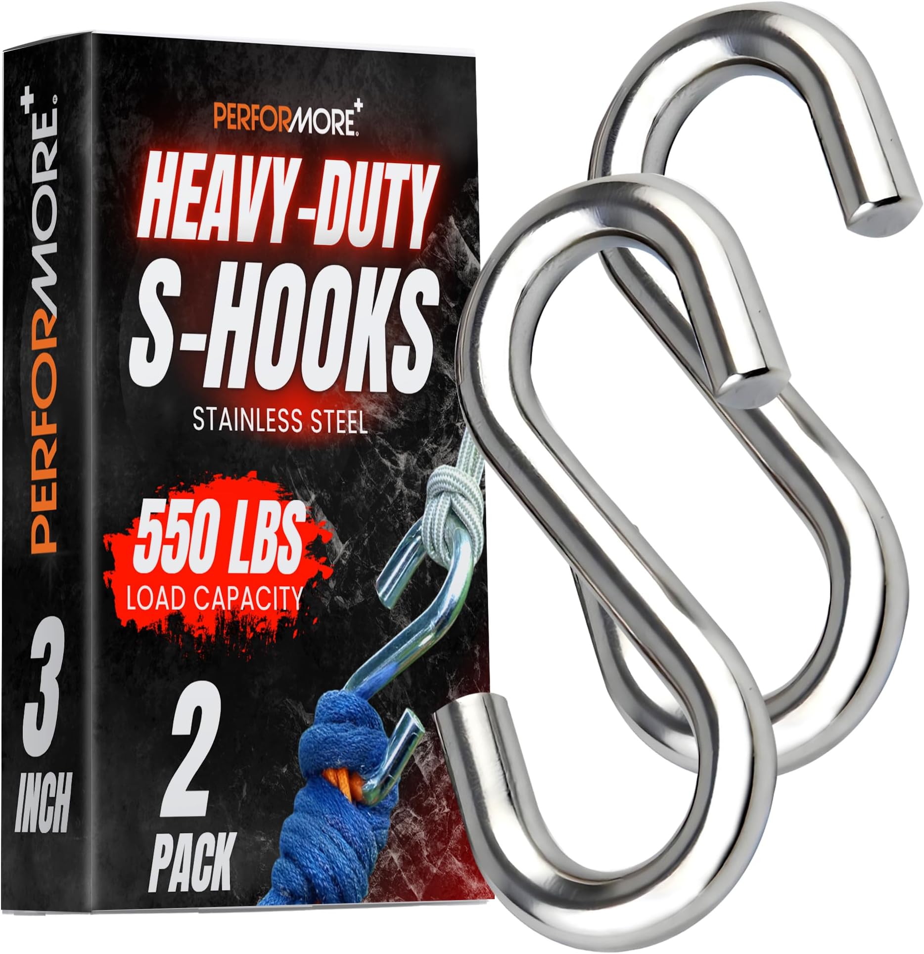 Amazon.com: Rocky Mountain Goods Steel Open S Hooks 1 1/2” Pack of 20 ...