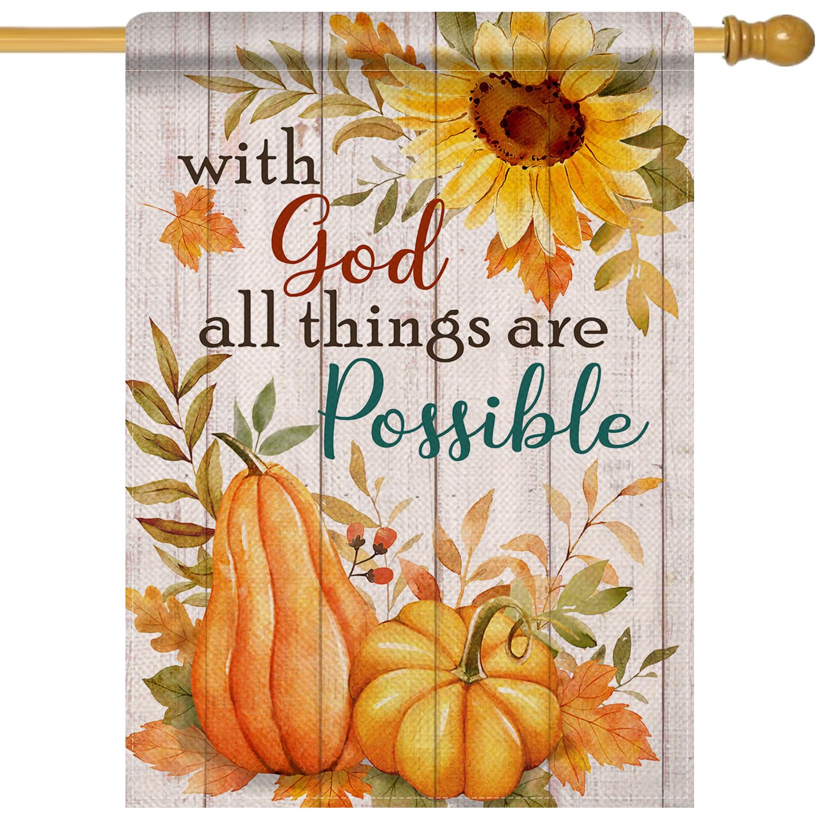 Amazon.com : Artofy With God All Things are Possible Fall Large ...