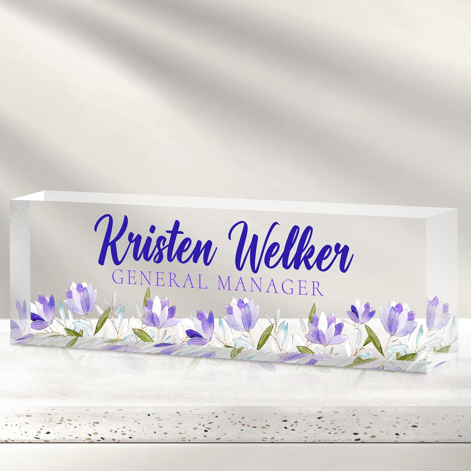 Amazon.com: Custom Office Name Plate for Desk - Desk Name Plate ...