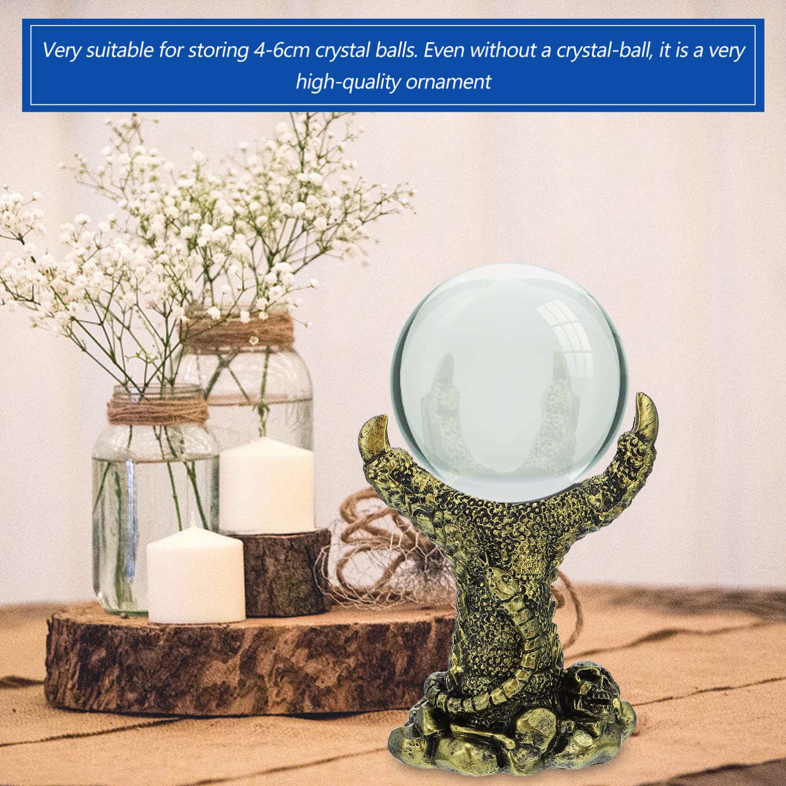 Resin Gazing Ball Pedestal Stands