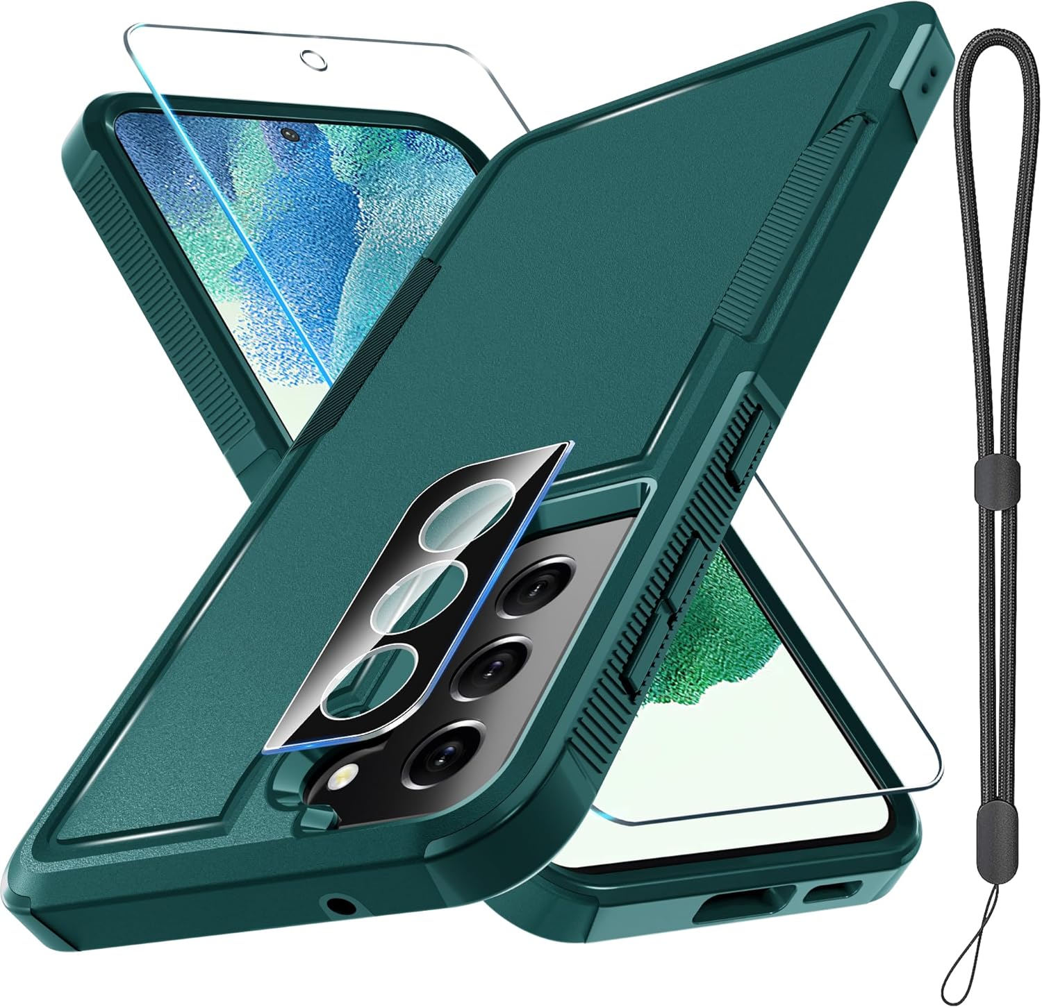 Amazon.com: RMOCR Case for Samsung Galaxy S21 FE, Full Body Heavy Duty Rugged Shockproof ...