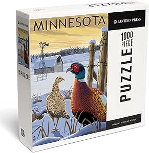 Amazon.com: Pheasants, Minnesota (1000 Piece Puzzle, Challenging Jigsaw ...