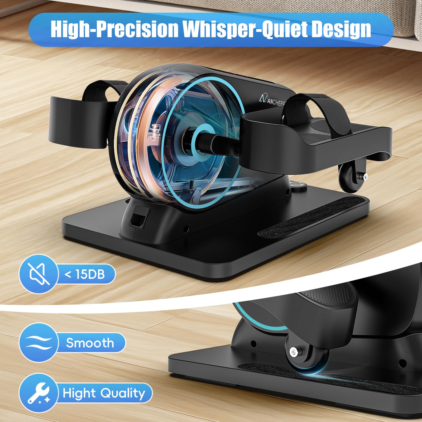 Snapklik.com : ANCHEER Under Desk Elliptical Machine, Ellipse Leg ...