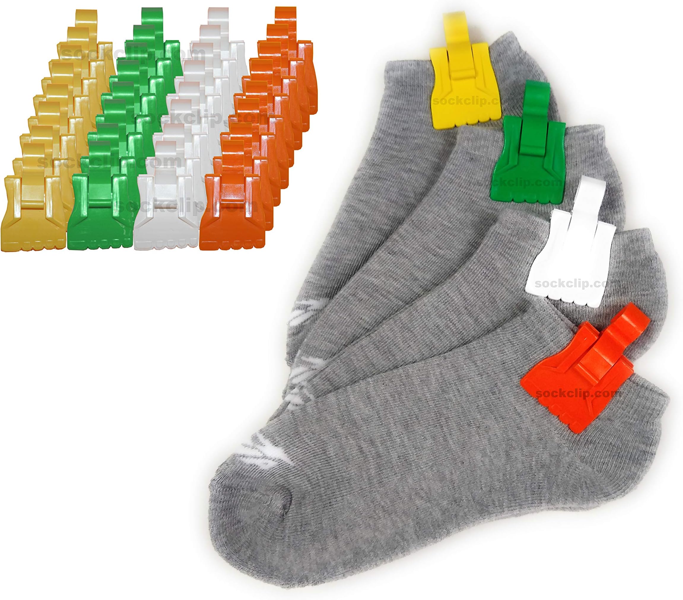 Amazon.com: The Amazing Sock Clip Sock Holder, Spring Assorted 32 Clips ...