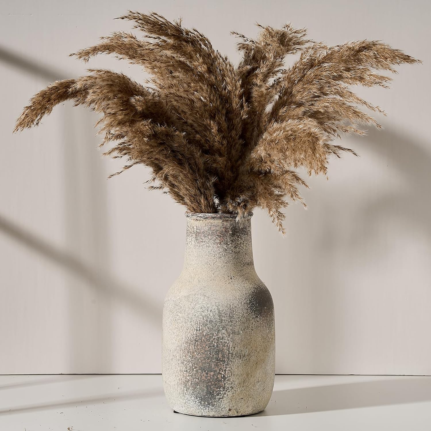 Amazon.com: Vaseking Large Ceramic Rustic Farmhouse Vase, Neutral Tall ...