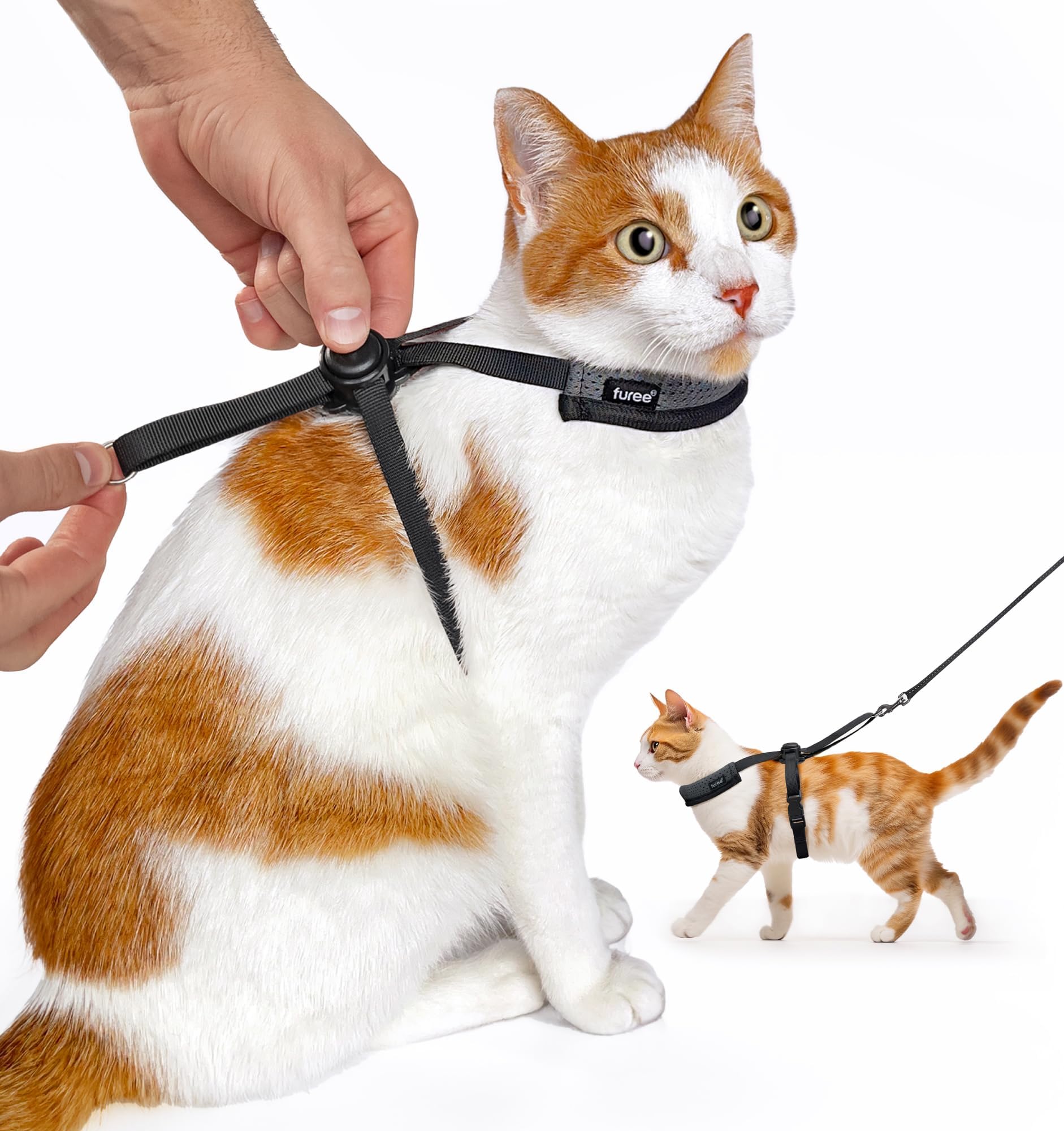 Amazon.com : Furee Push-Button Adjustable Harness for Cats, Escape ...