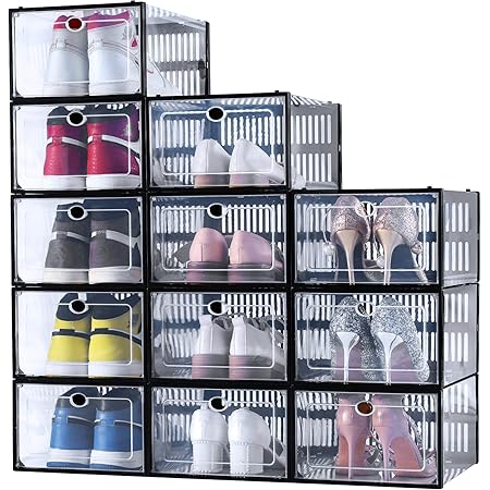 Amazon.com: DHMAKER Boot Storage Box, 8 Pack Stackable Boot Boxes for ...