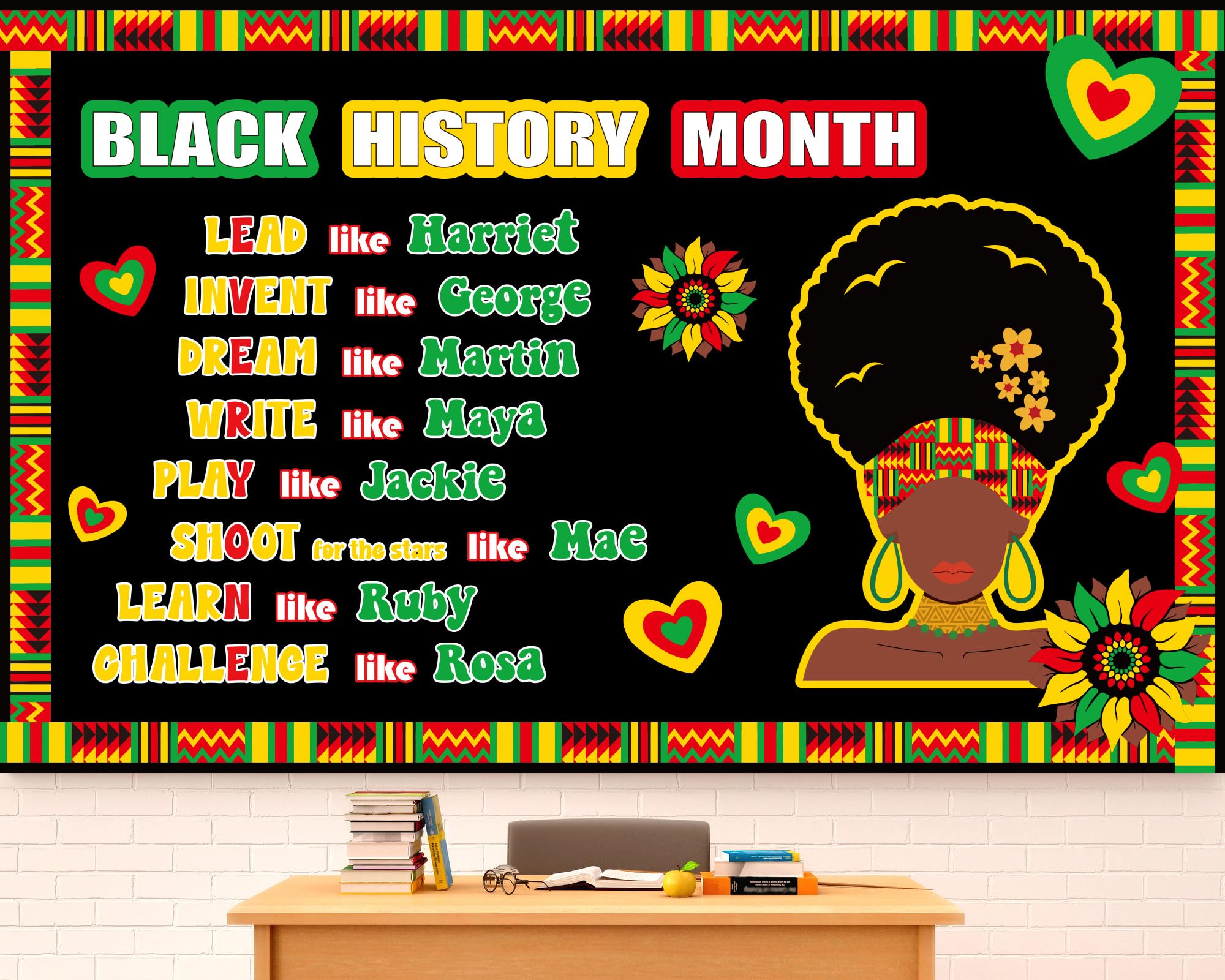 Amazon.com: Black History Month Bulletin Board Decorations Black ...