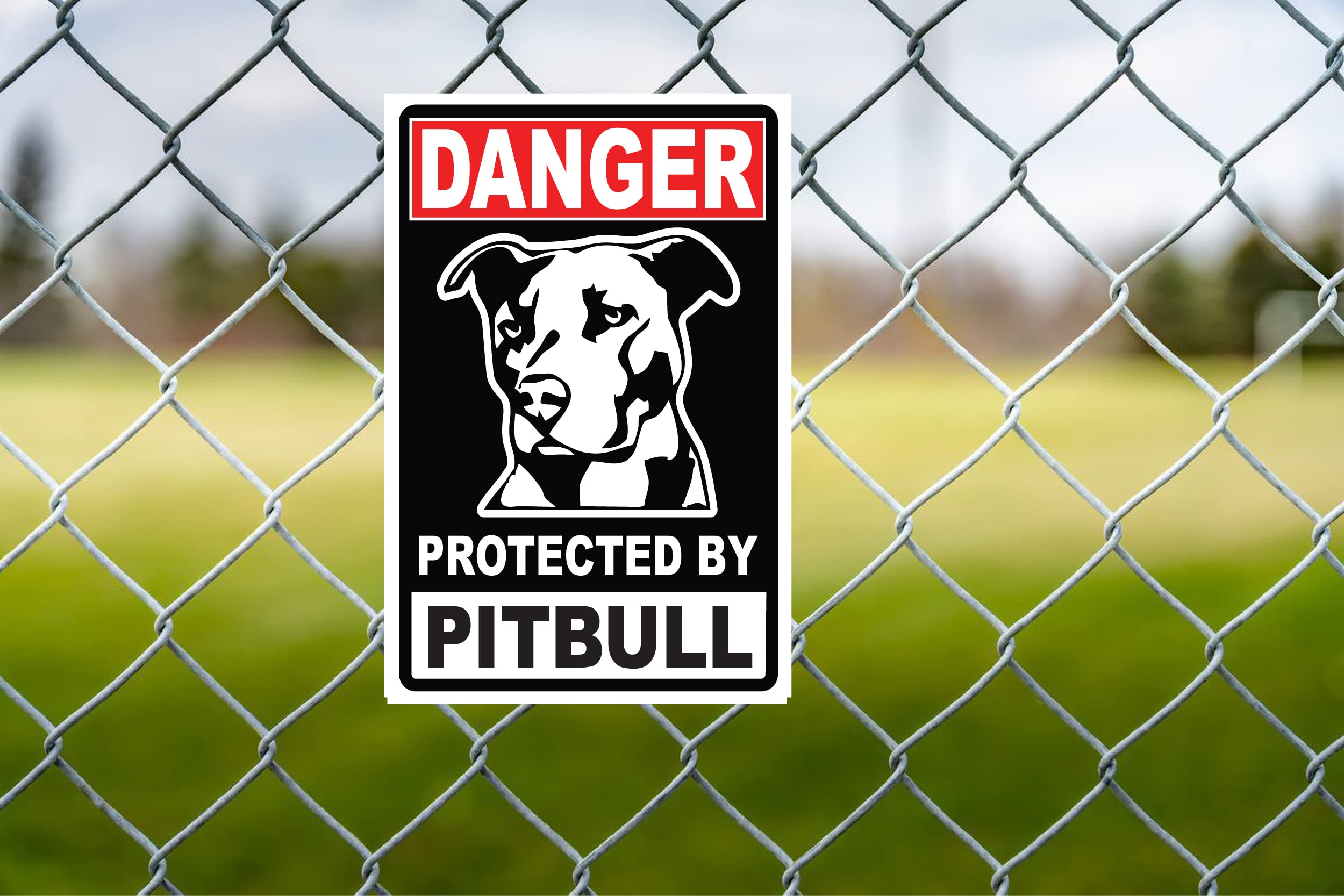 Beware Of Dog Sign Pitbull