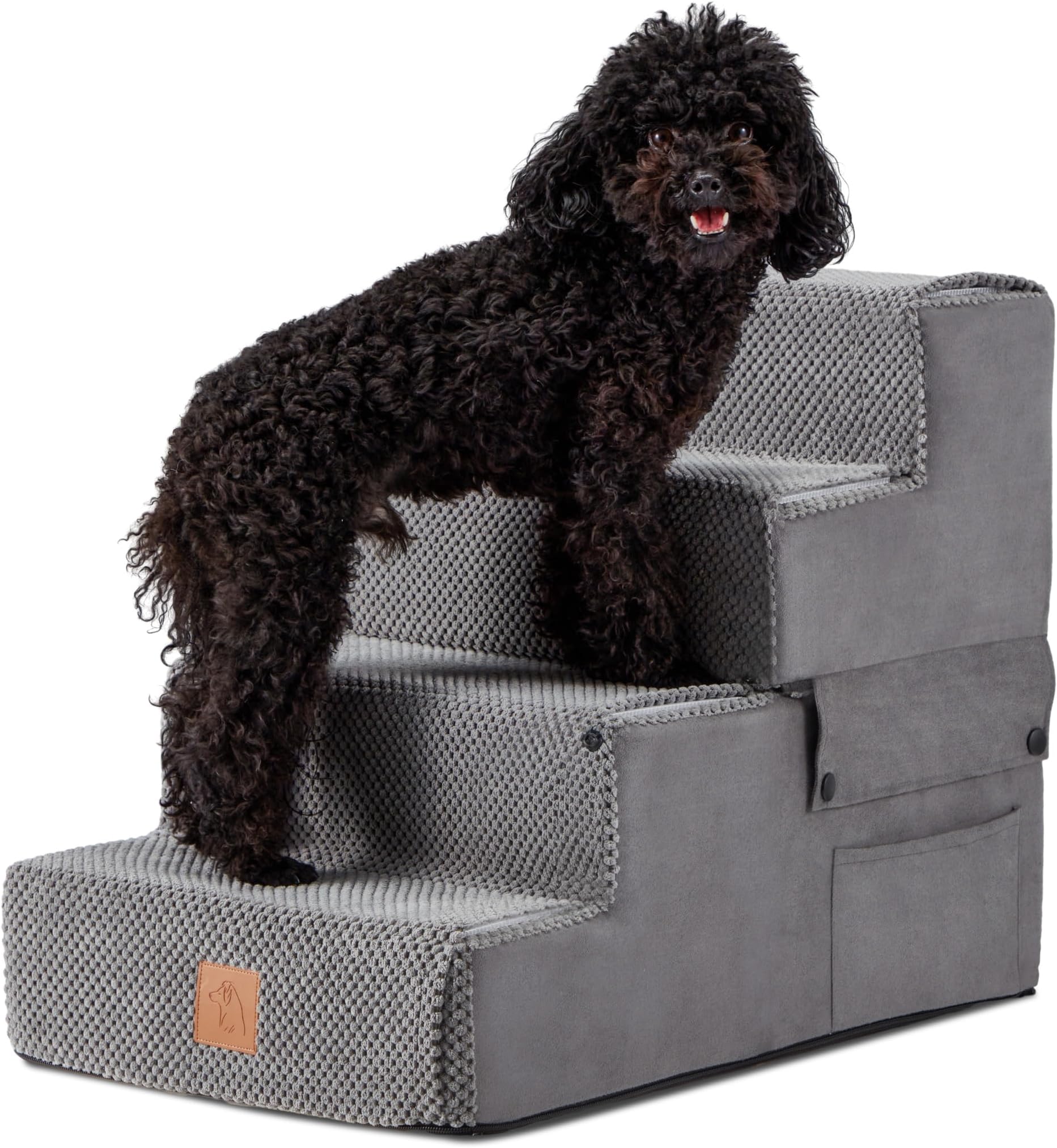 Amazon.com: Topmart Dog Stairs for Small Dogs,5-Step,22.5" H, Pet ...
