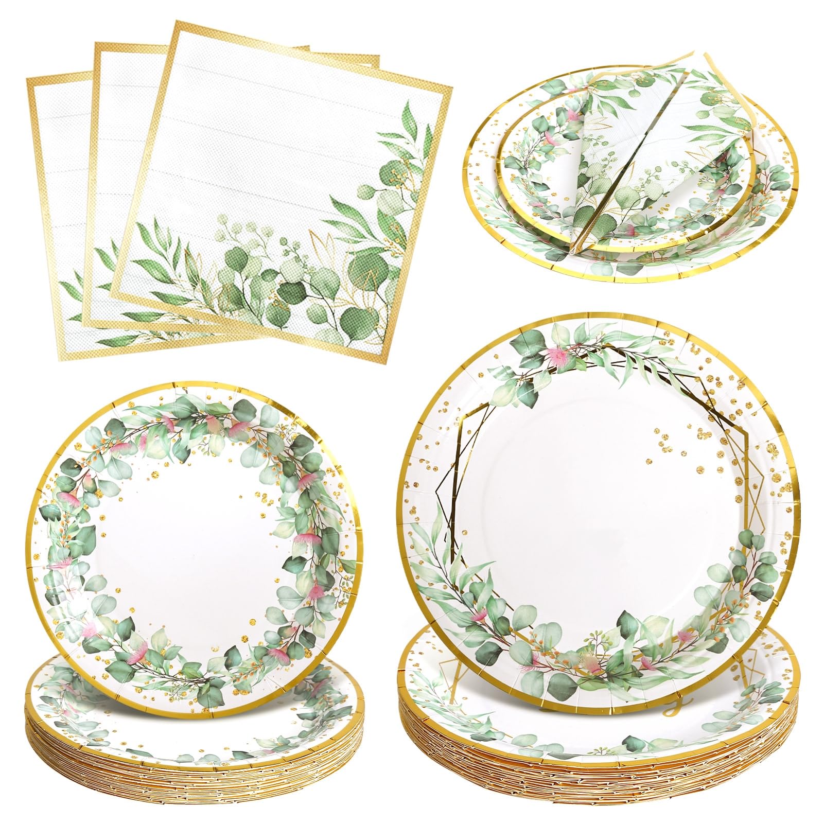 Amazon.com: GWHOLE 72pcs Paper Plate Disposable Tableware Paper Plate ...