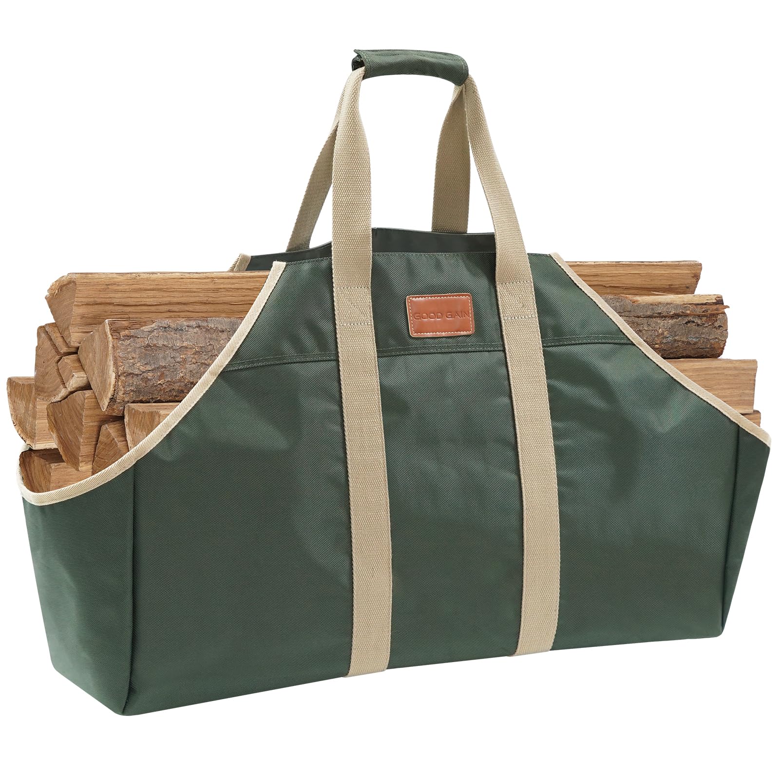 Amazon.com: G GOOD GAIN Firewood Carrier– Large Fire Wood Bag with ...