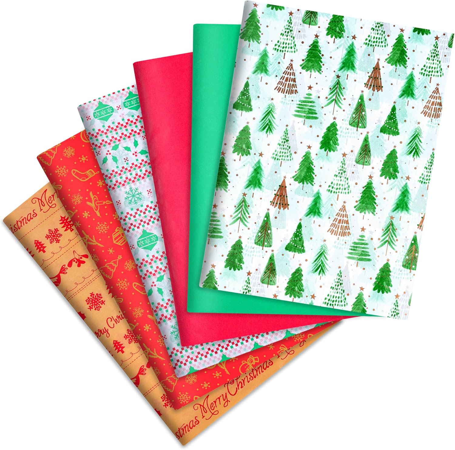 JOYELL 30 Sheets Christmas Tissue Paper 20x20 inches, Snowman Christmas ...