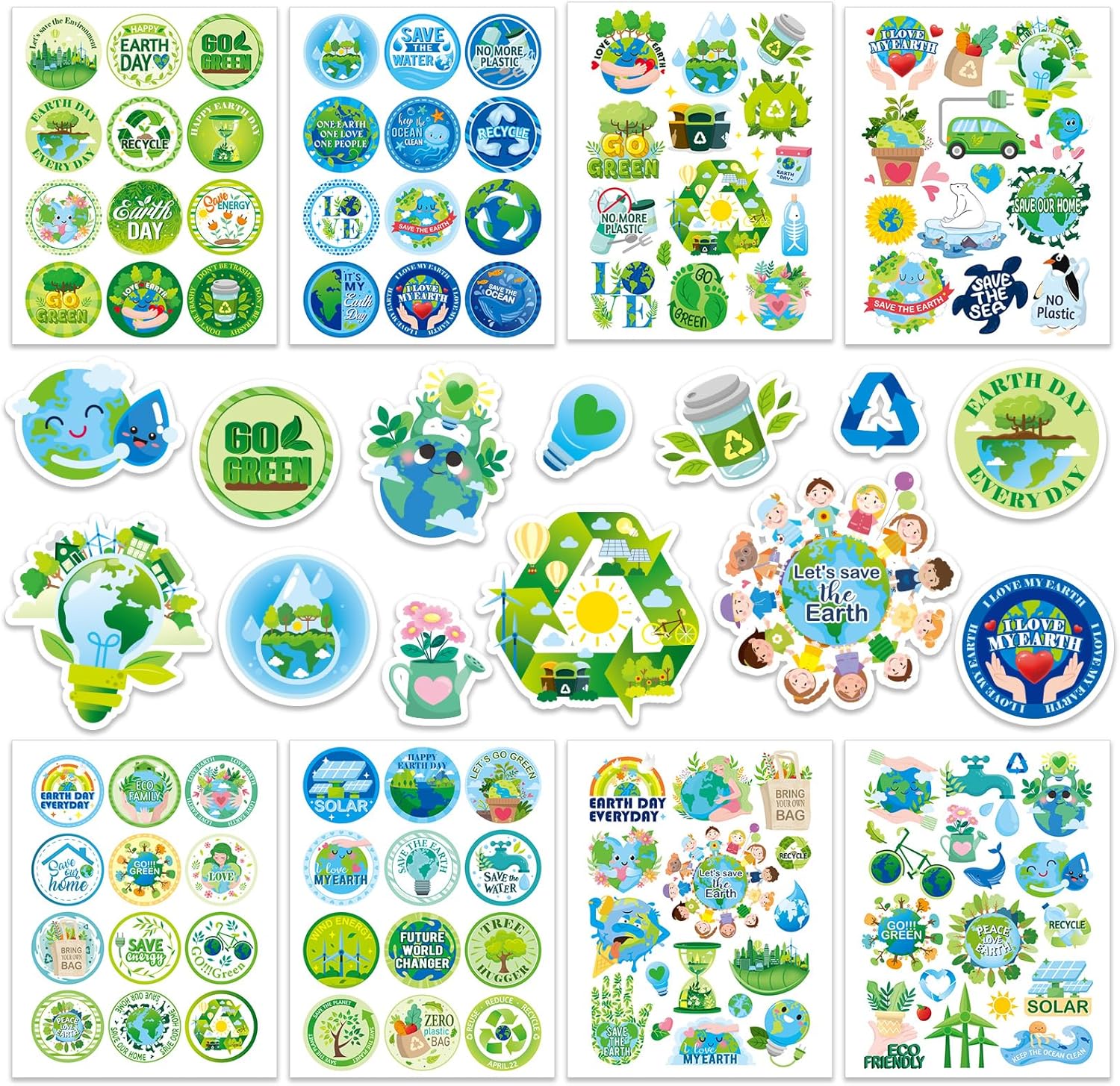 Amazon.com: HOWAF 300+ Earth Day Stickers, Environmental Protection ...