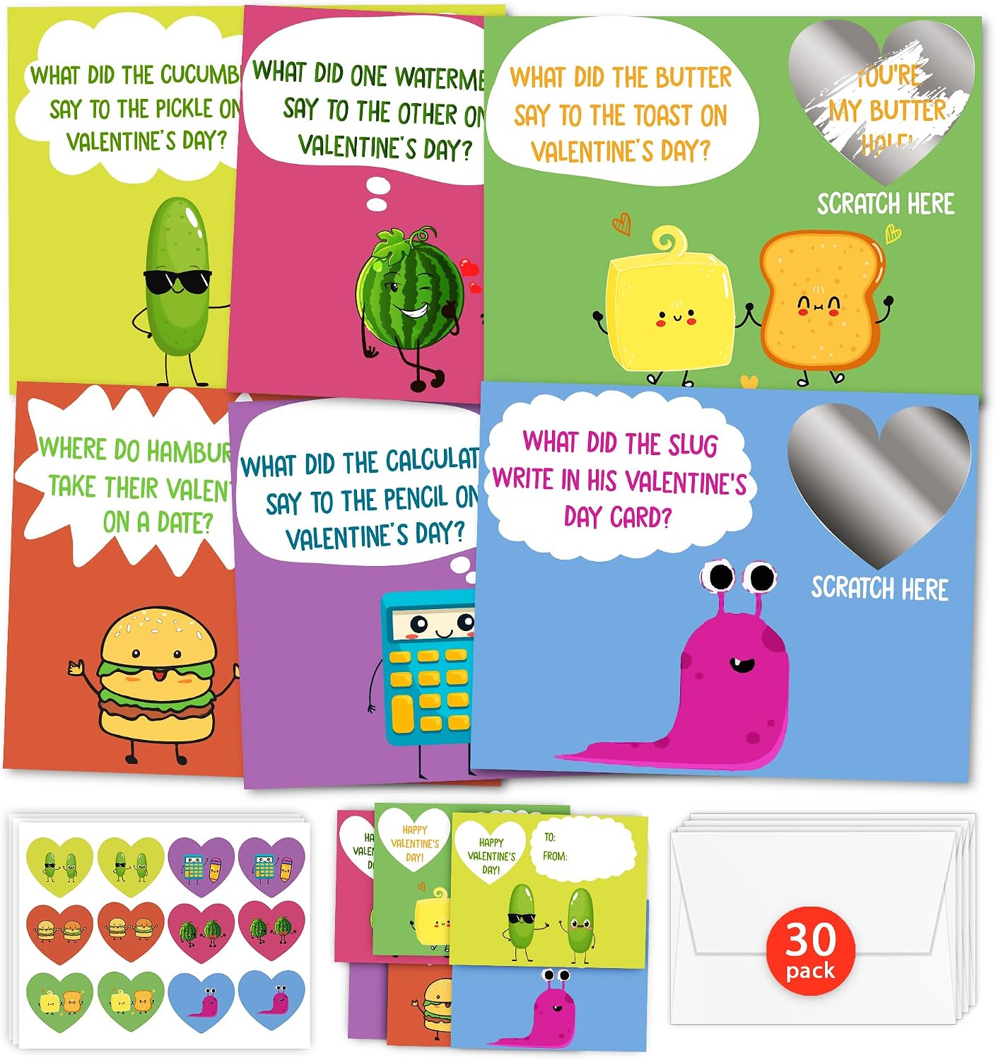 Amazon.com : HIDEGRASS Funny Joke Valentine's Day Cards for Kids ...