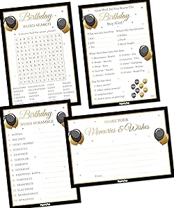 Amazon.com: Birthday Party Games - Set of 4 Activities for 50 Guests ...