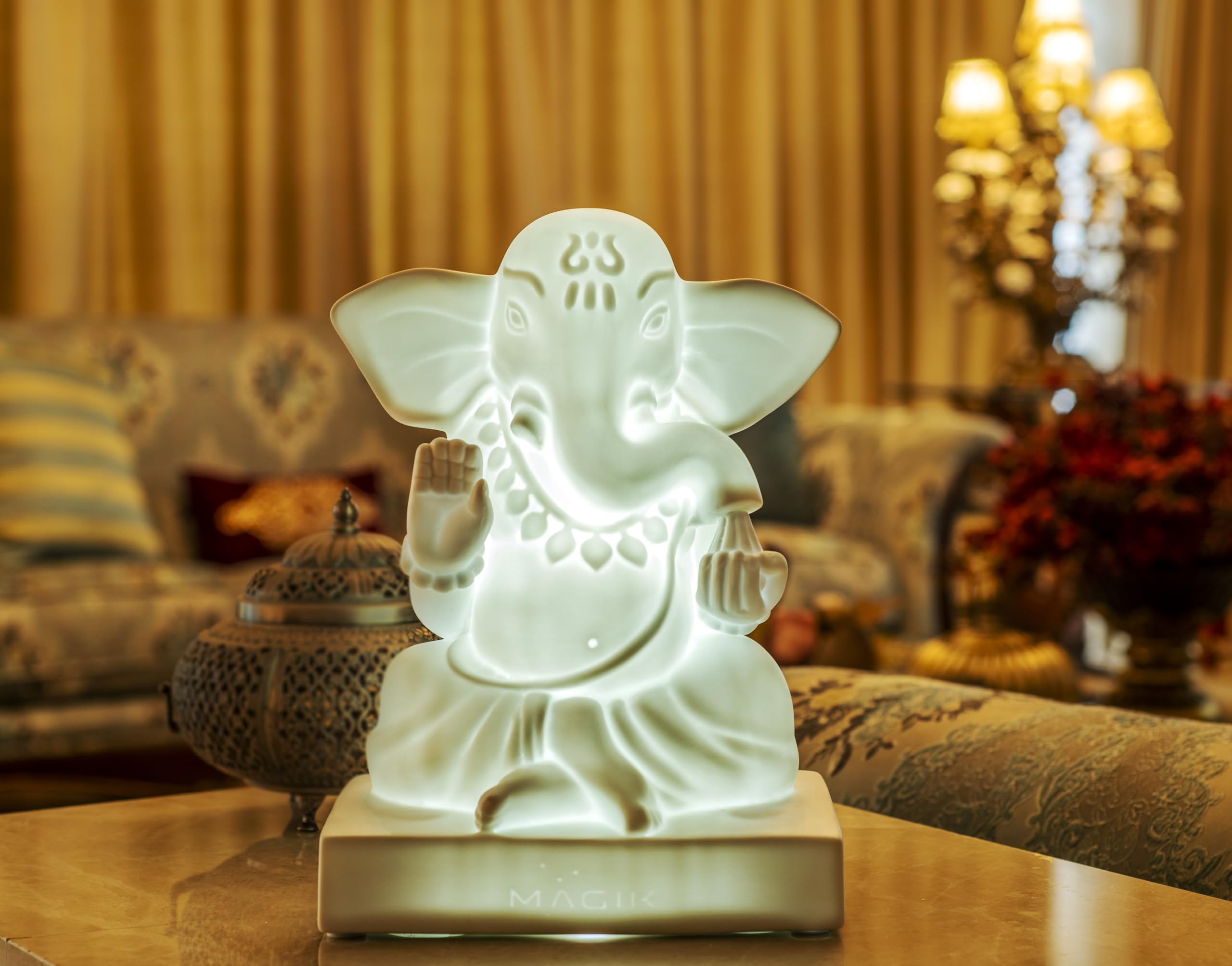 Buy MAGIK Blessing Ganesh Idol Led (Cool White) Table Lamp with Light ...