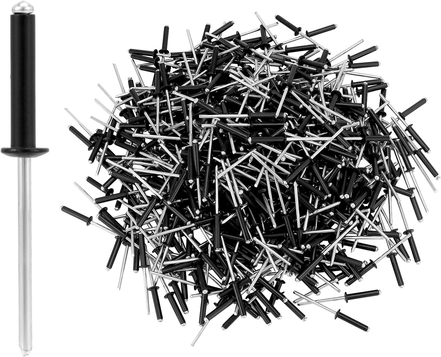 Amazon.com: QWORK Aluminum Blind Rivets, 500 Pcs 3/16" x 1" Black ...