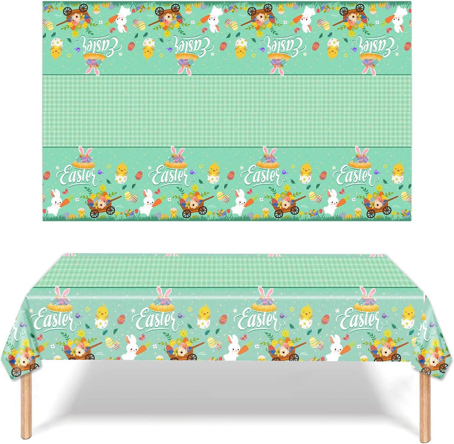 Fadcaer 2 Pieces Easter Table Cloth, 137 * 274cm Easter Egg Party ...