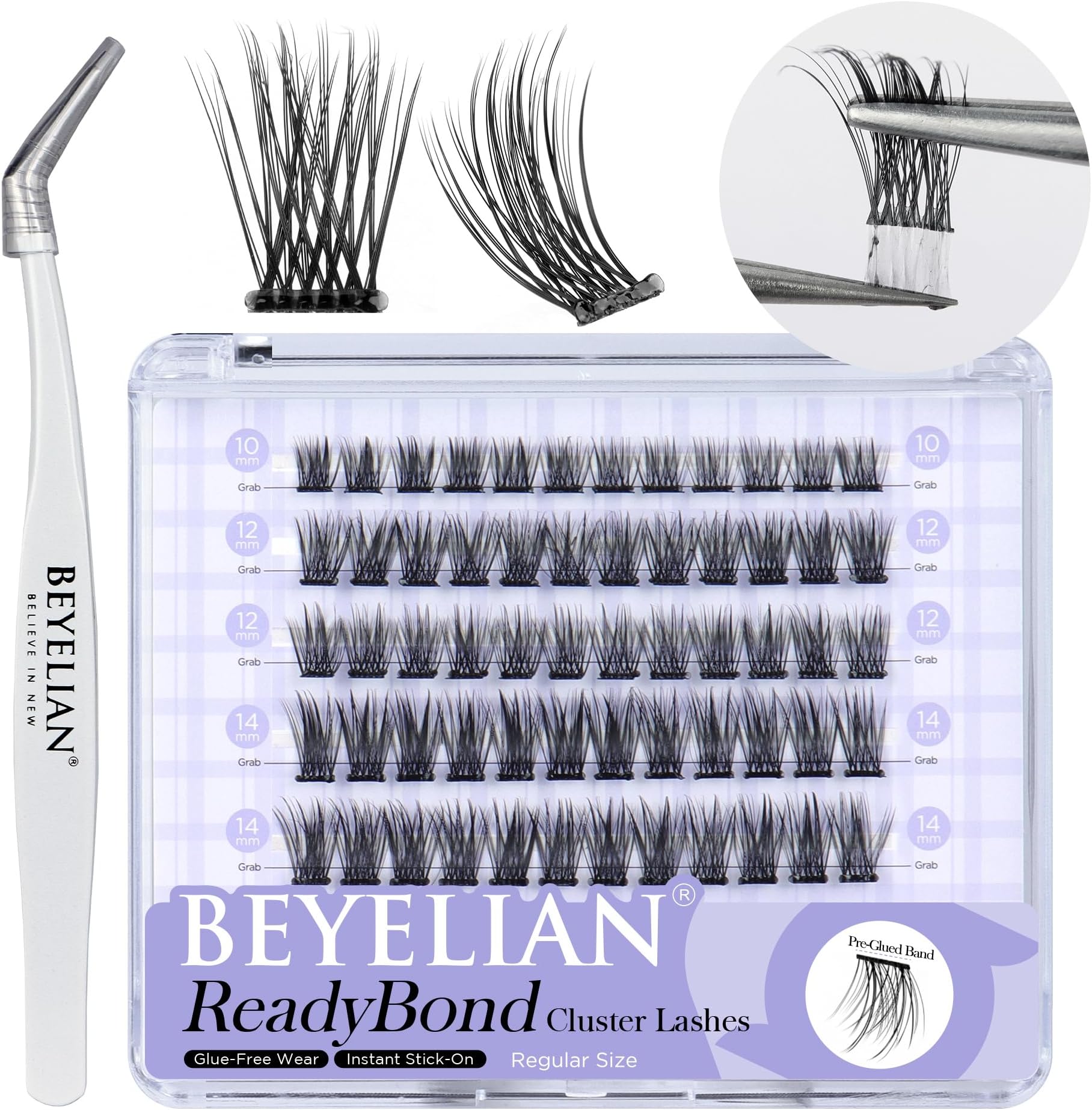 Amazon.com: VEYESBEAUTY Cashmere Lash Clusters Individual Lash ...